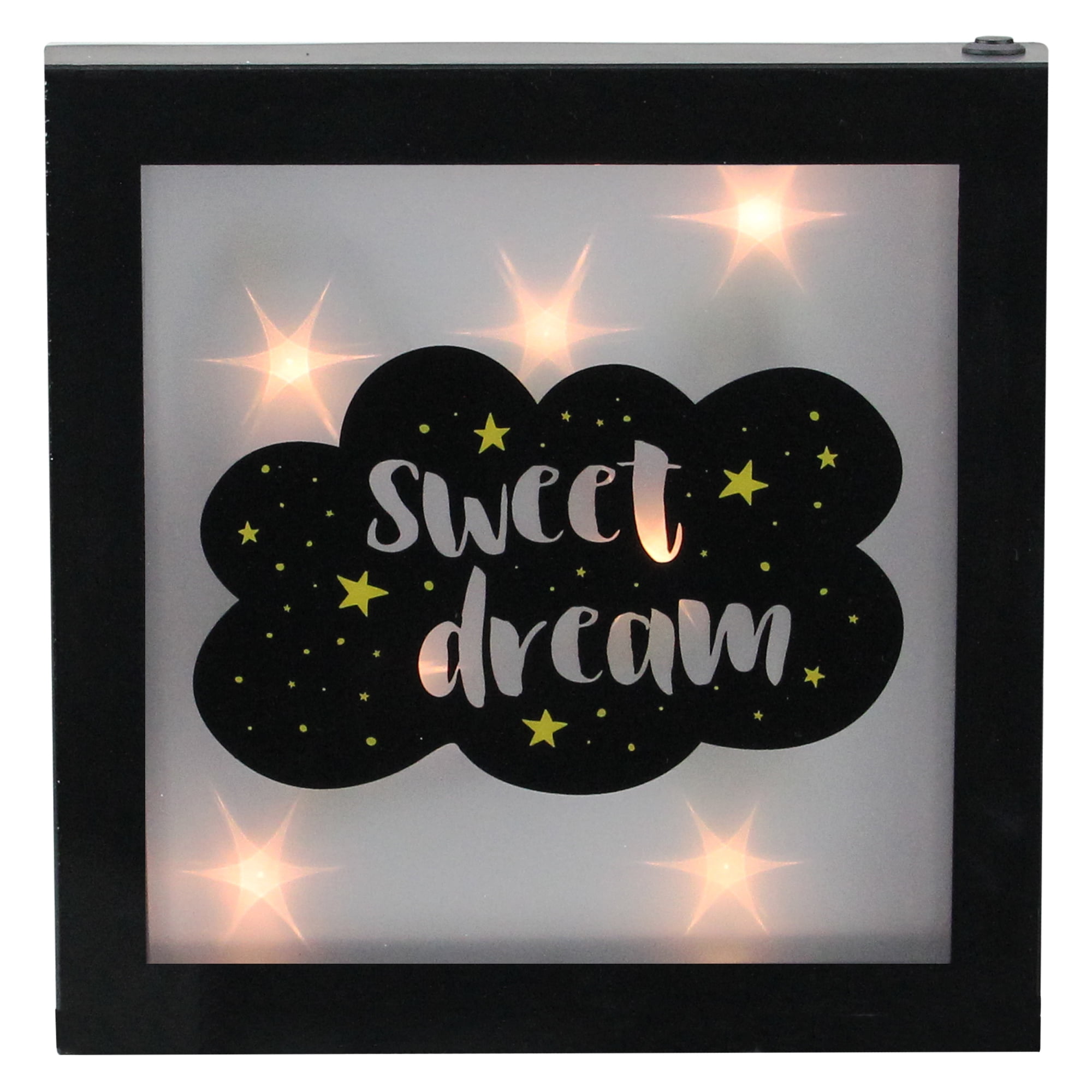 Northlight LED Lighted Sweet Dream Cloud and Stars Framed Wall Sign - 9 ...