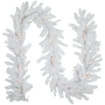 9 Ft Glitter GEM Garland with 100 Clear Lights - Walmart.com