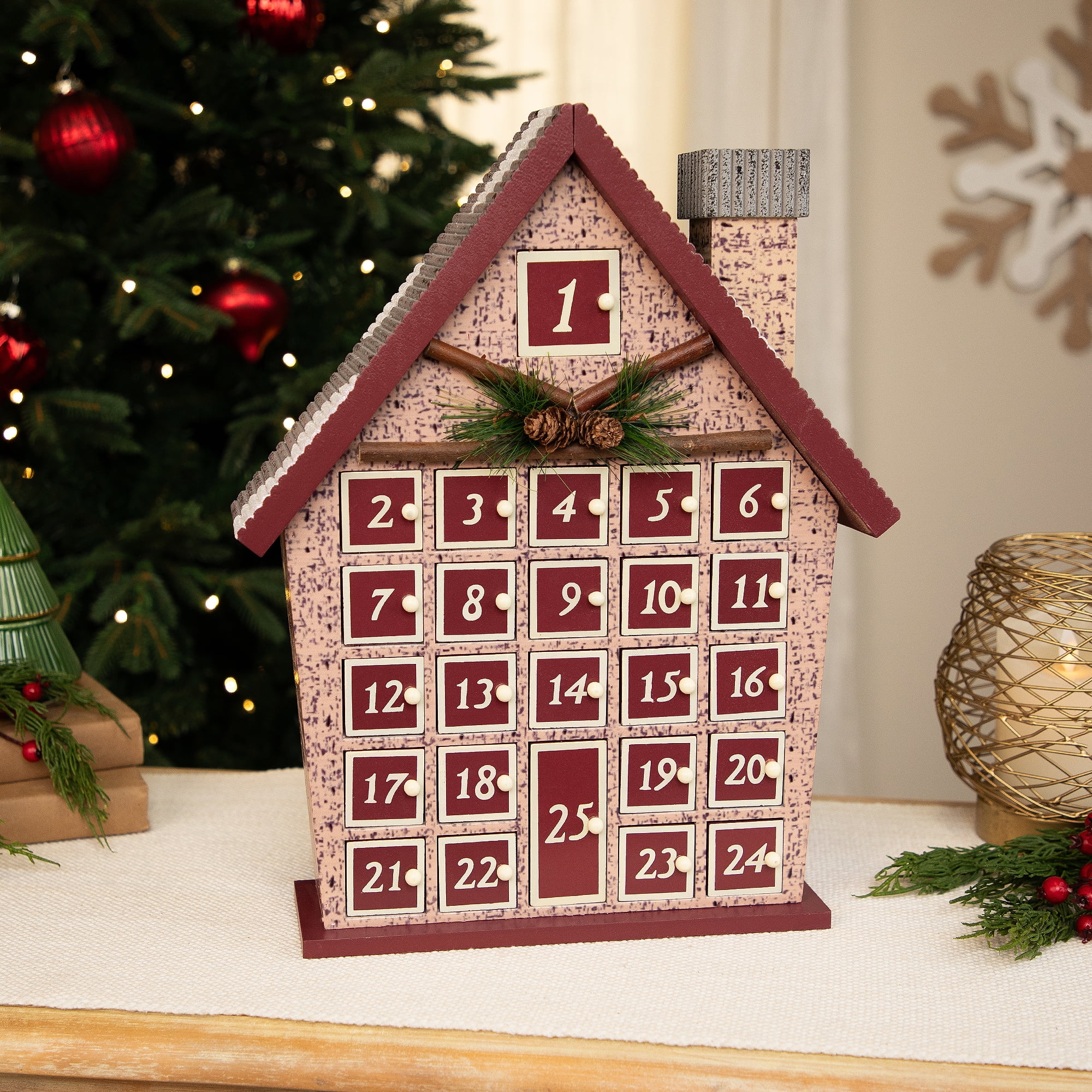 Northlight Holiday House Christmas Advent Calendar - 15" - Walmart.com
