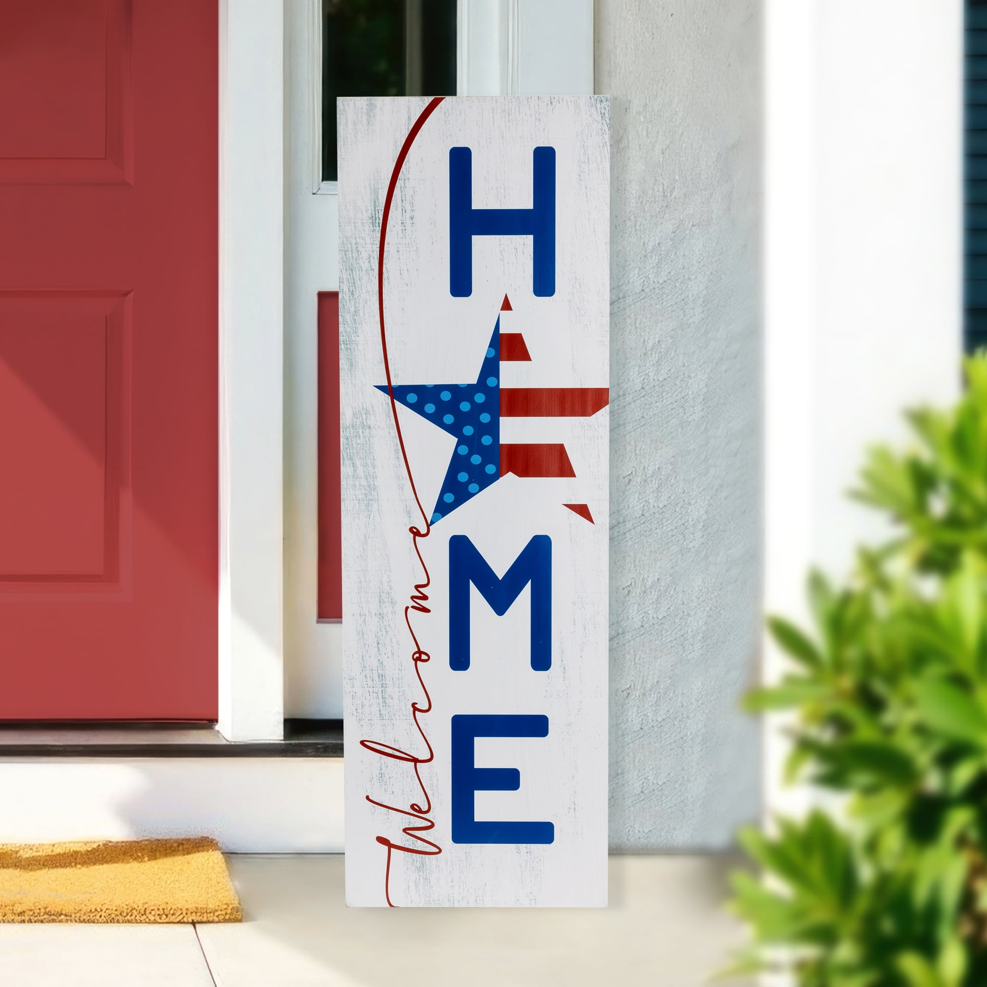 Northlight Americana "Welcome Home" Wooden Porch Board Sign Decoration ...