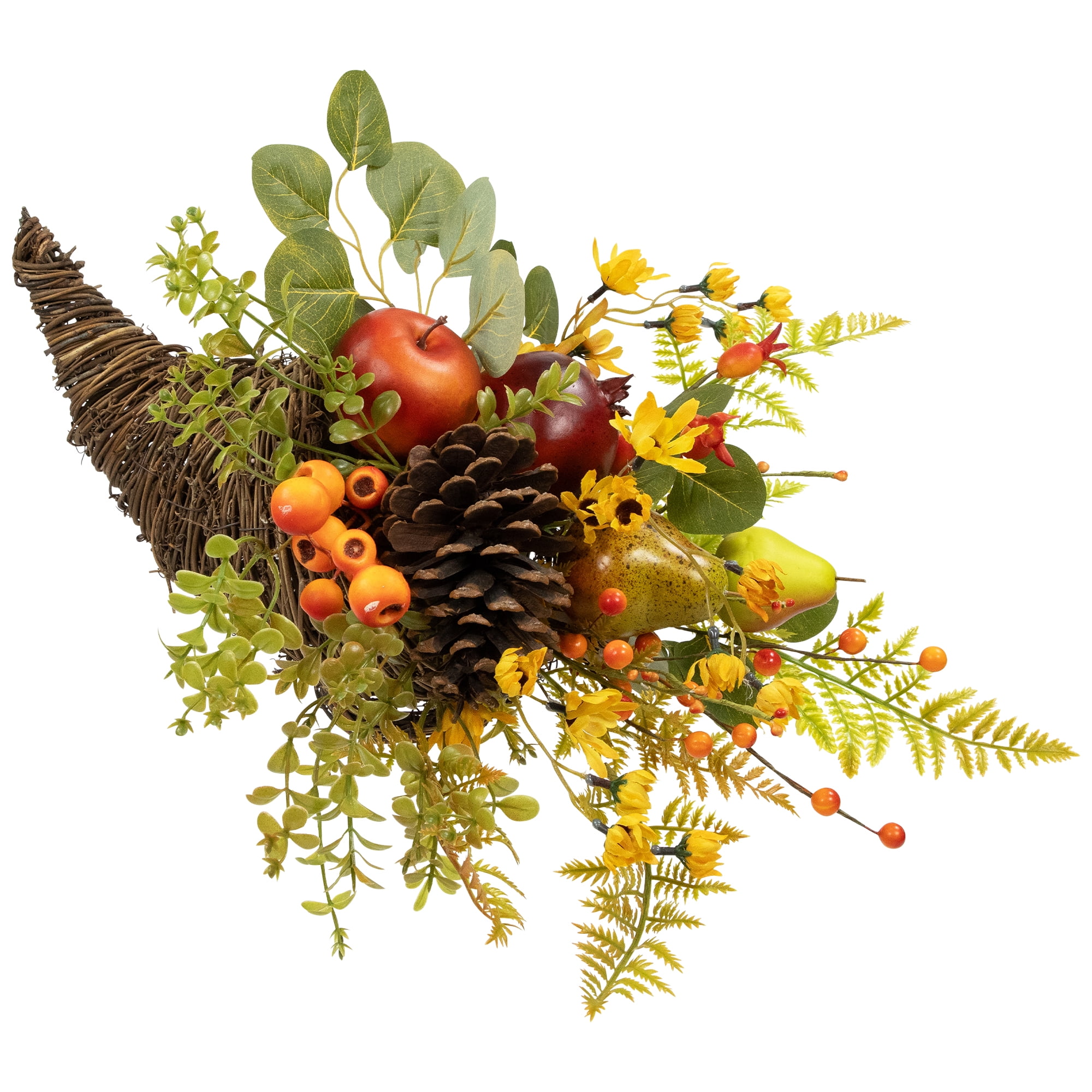 Northlight Apples, Berries and Pears Artificial Fall Harvest Cornucopia ...