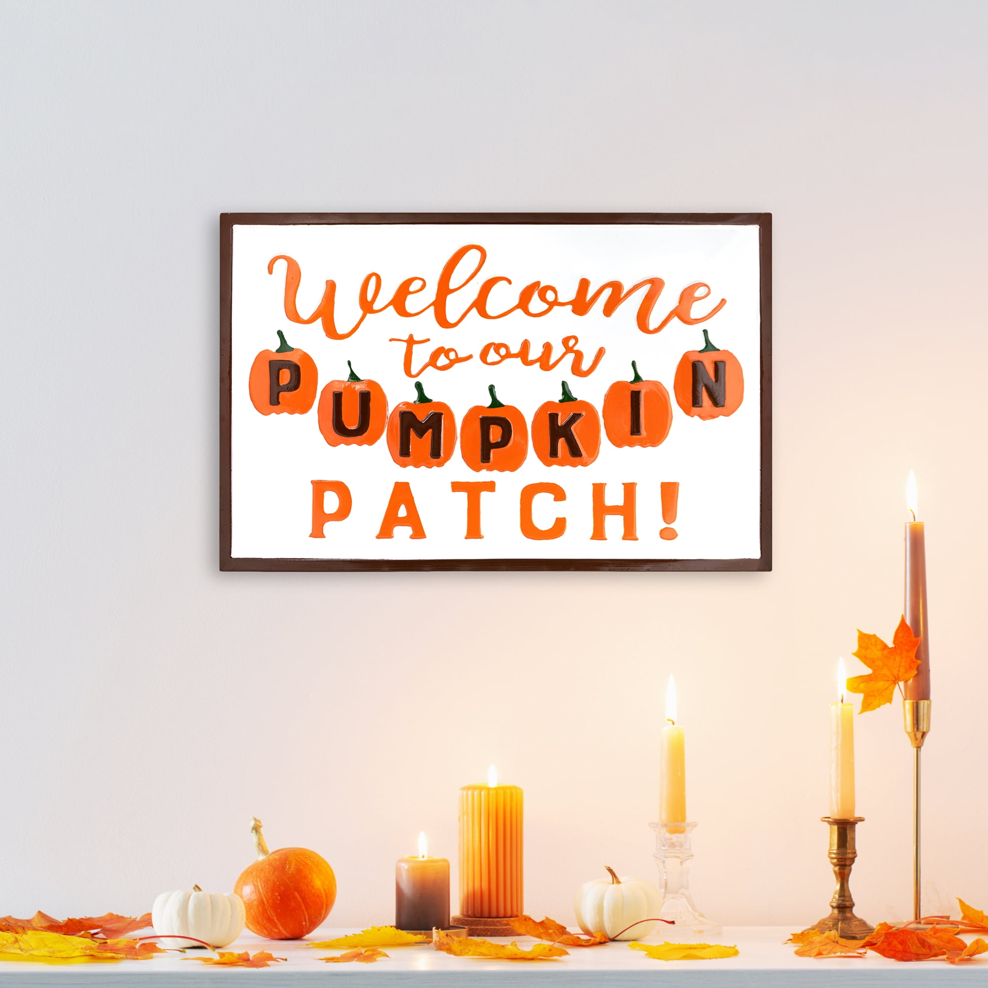 Northlight Welcome to our Pumpkin Patch Wall Sign - 20.25" - Orange ...