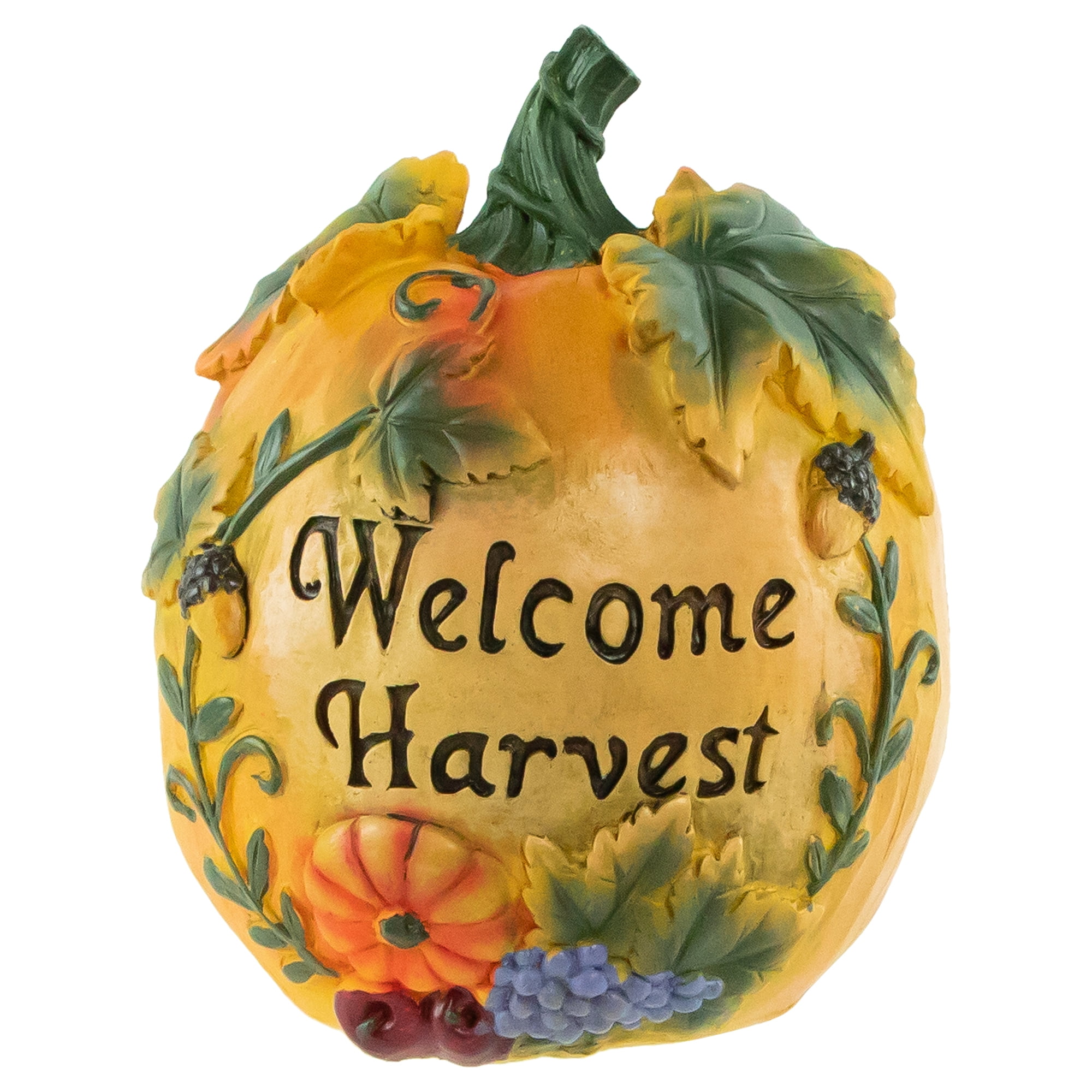 Northlight Autumn "Welcome Harvest" Pumpkin Thanksgiving Decoration - 7 ...