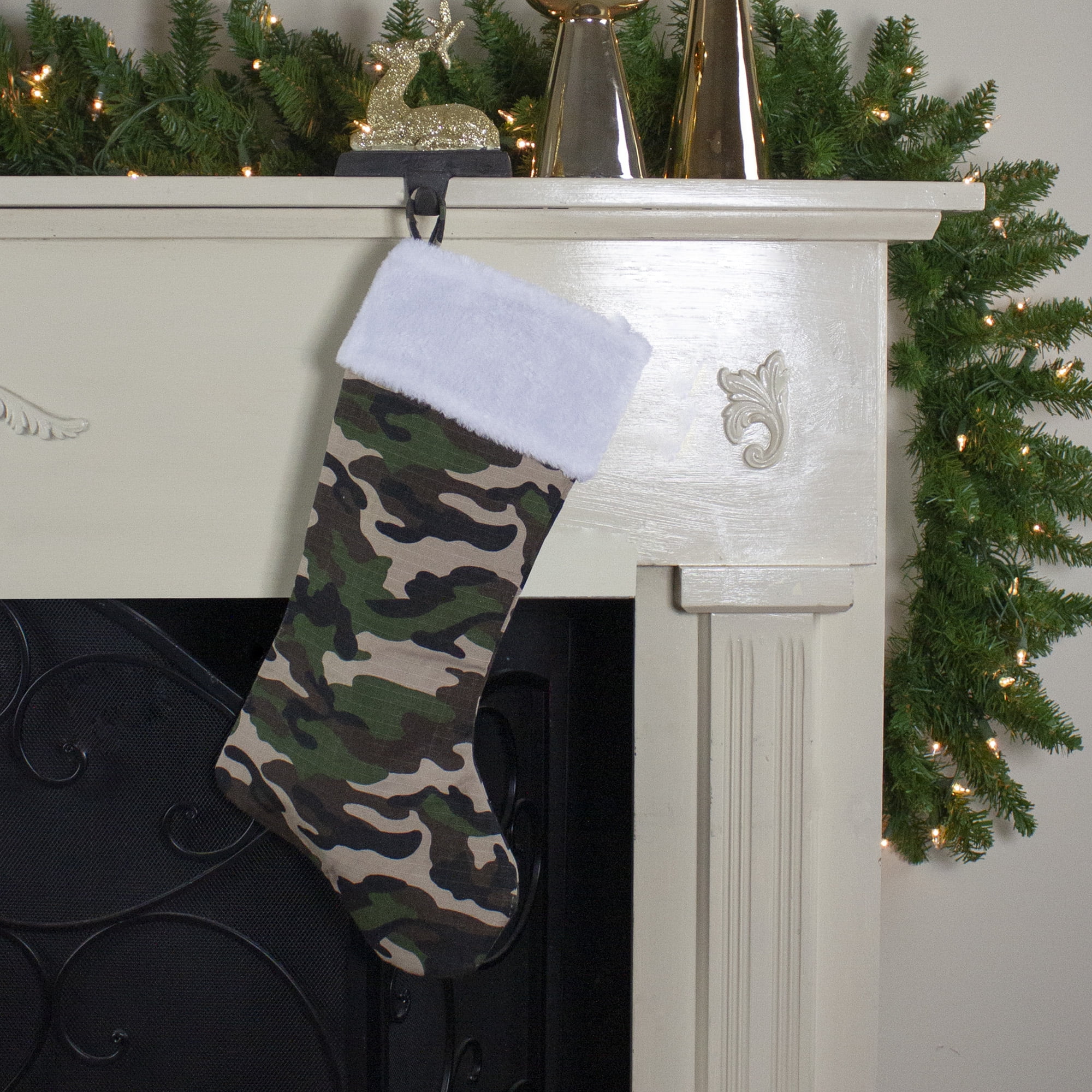 Northlight Camouflage Christmas Stocking with Cuff - 19" - Green and ...