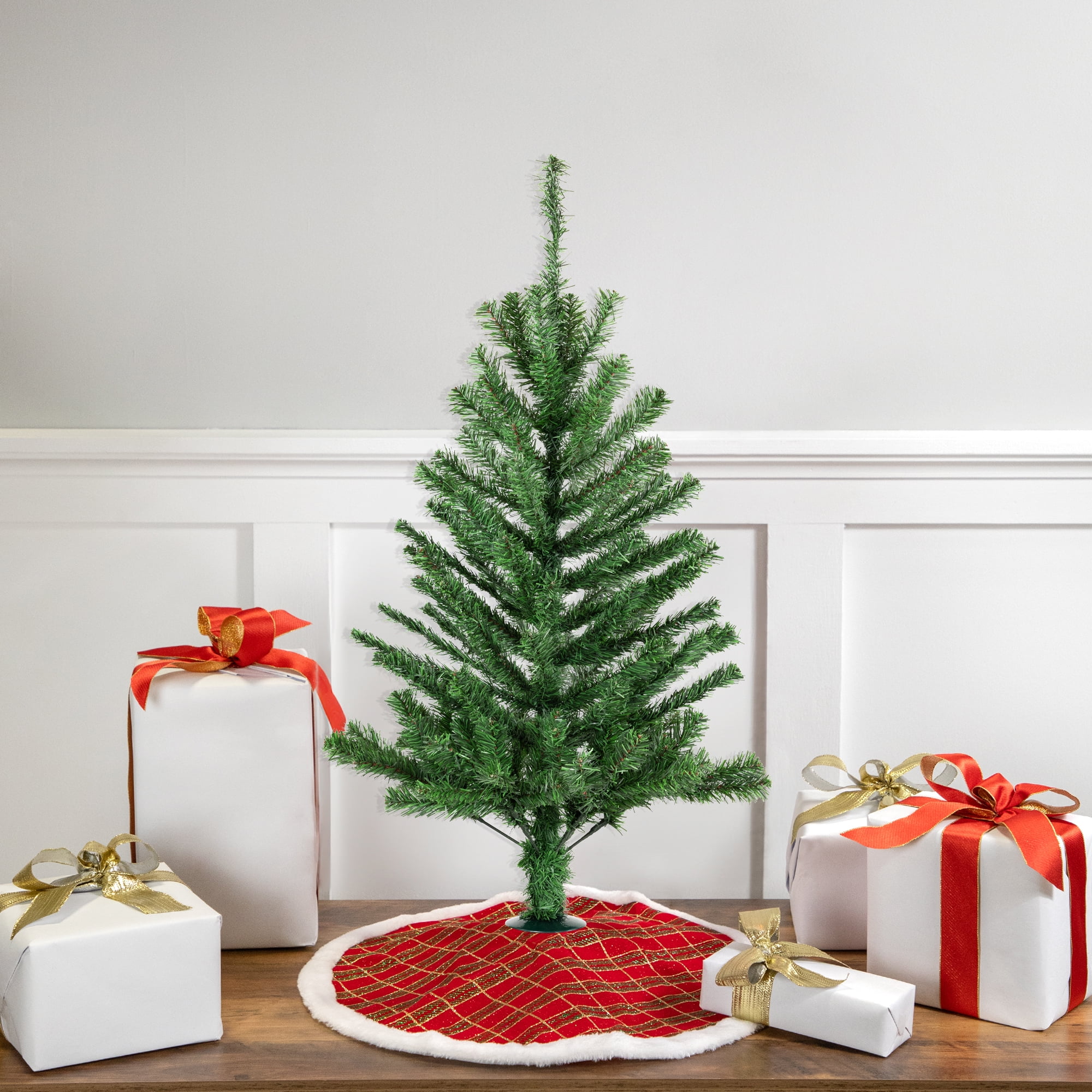 Northlight 3' Unlit Canadian Pine Artificial Christmas Tree, Medium ...