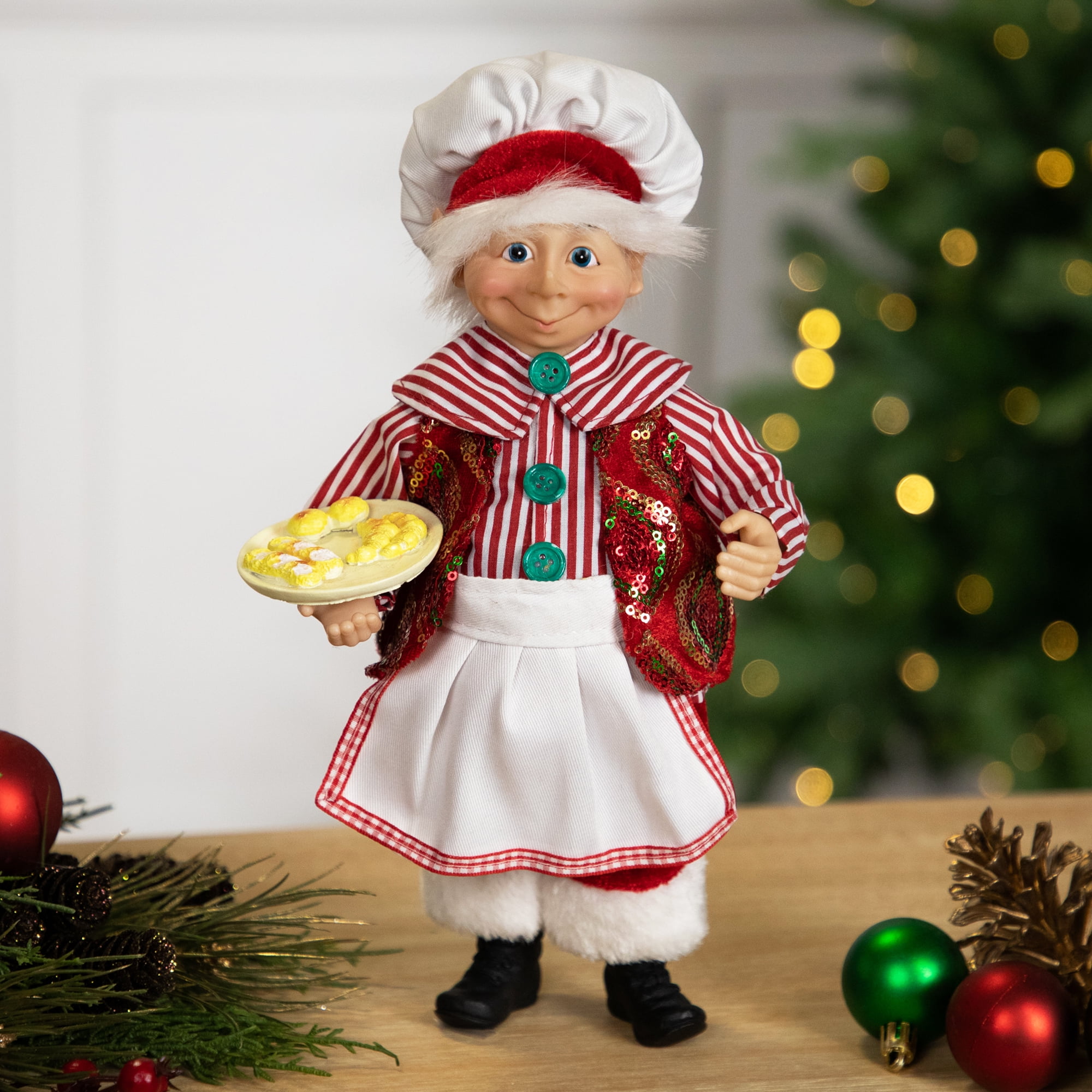 Northlight Chef Elf with Baked Goods Christmas Figure - 12" - Walmart.com