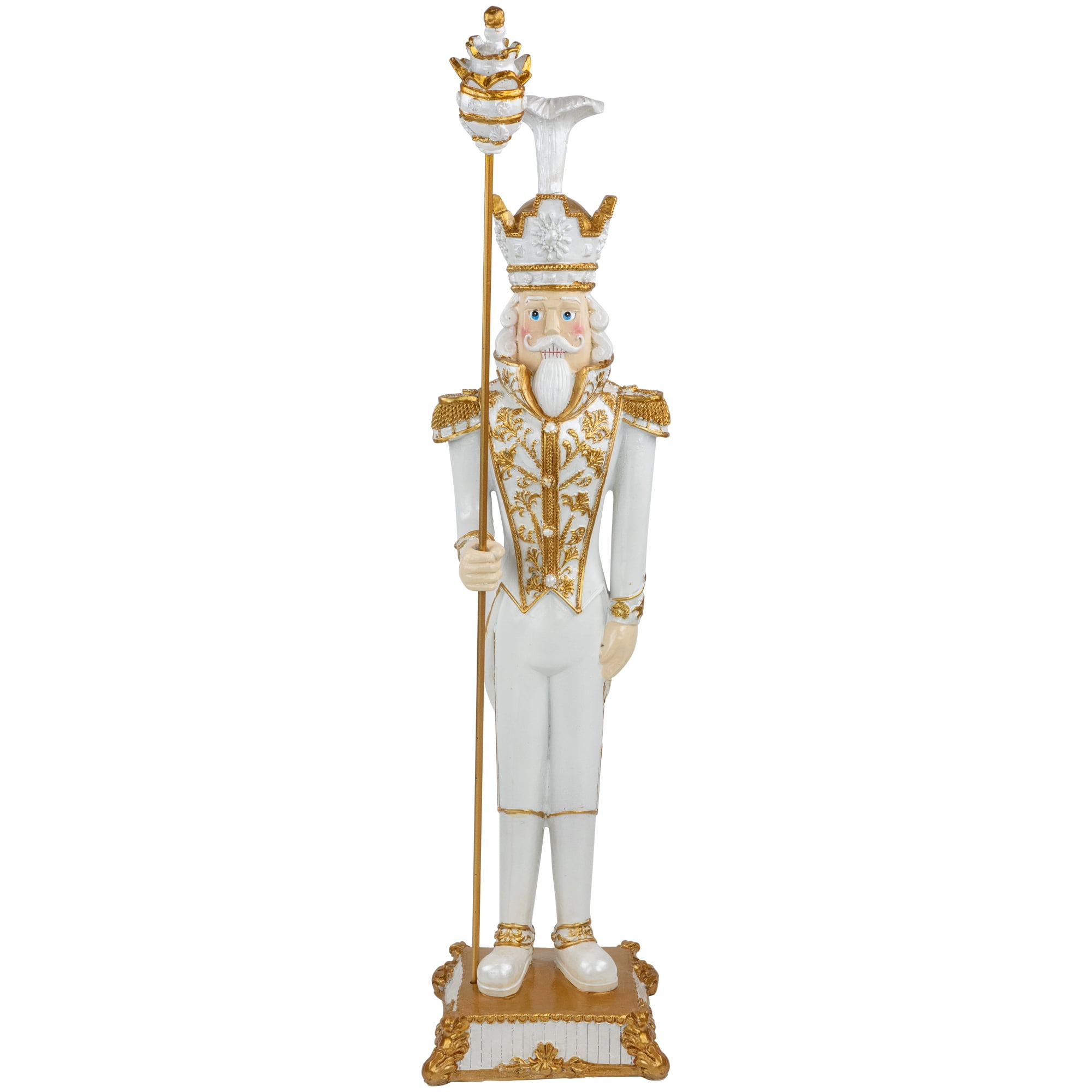 Northlight Christmas Nutcracker Soldier with Scepter - 25.75" - White ...