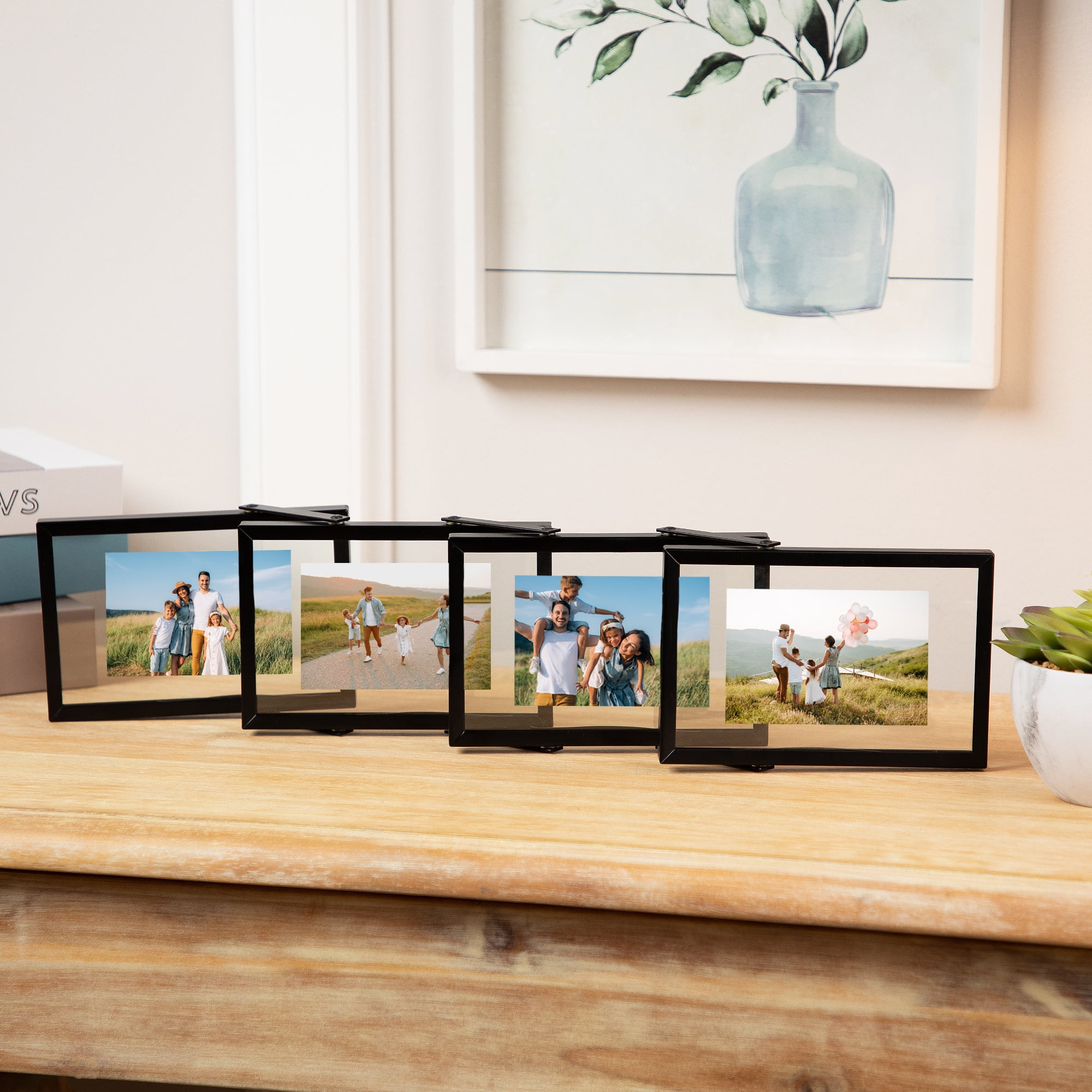 BrandName Collapsible Photo Picture Frame 4x6 - Black - Walmart.com