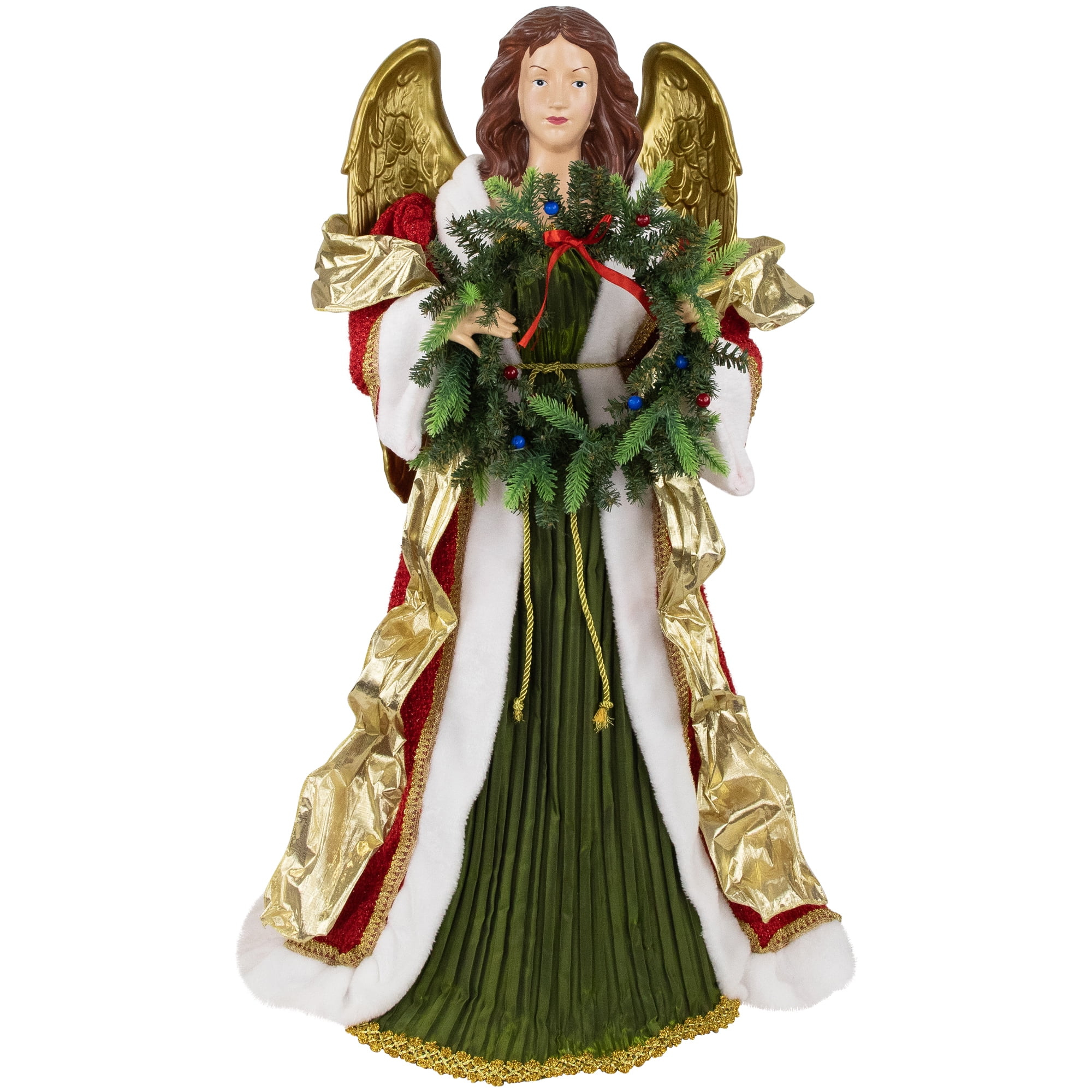 Northlight Commercial Size Angel Christmas Tree Topper with Wreath - 3 ...