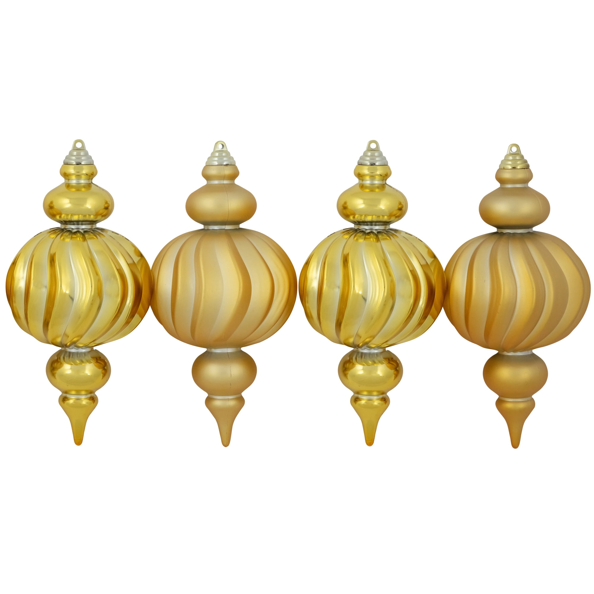 Northlight Commercial Size Shatterproof 2-Finish Finial Christmas ...