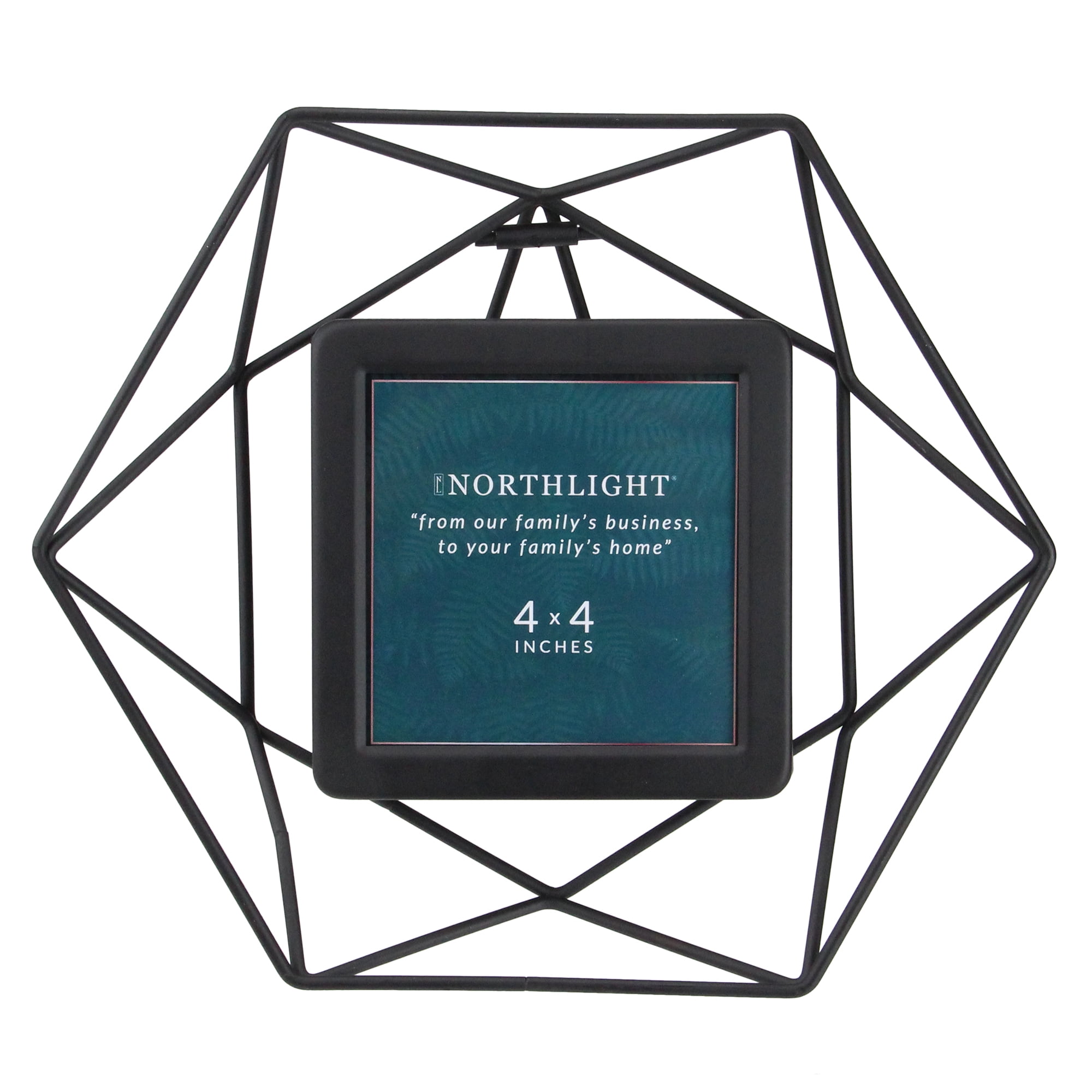 Northlight Contemporary Hexagonal Picture Frame - for a 4" x 4" Photo ...