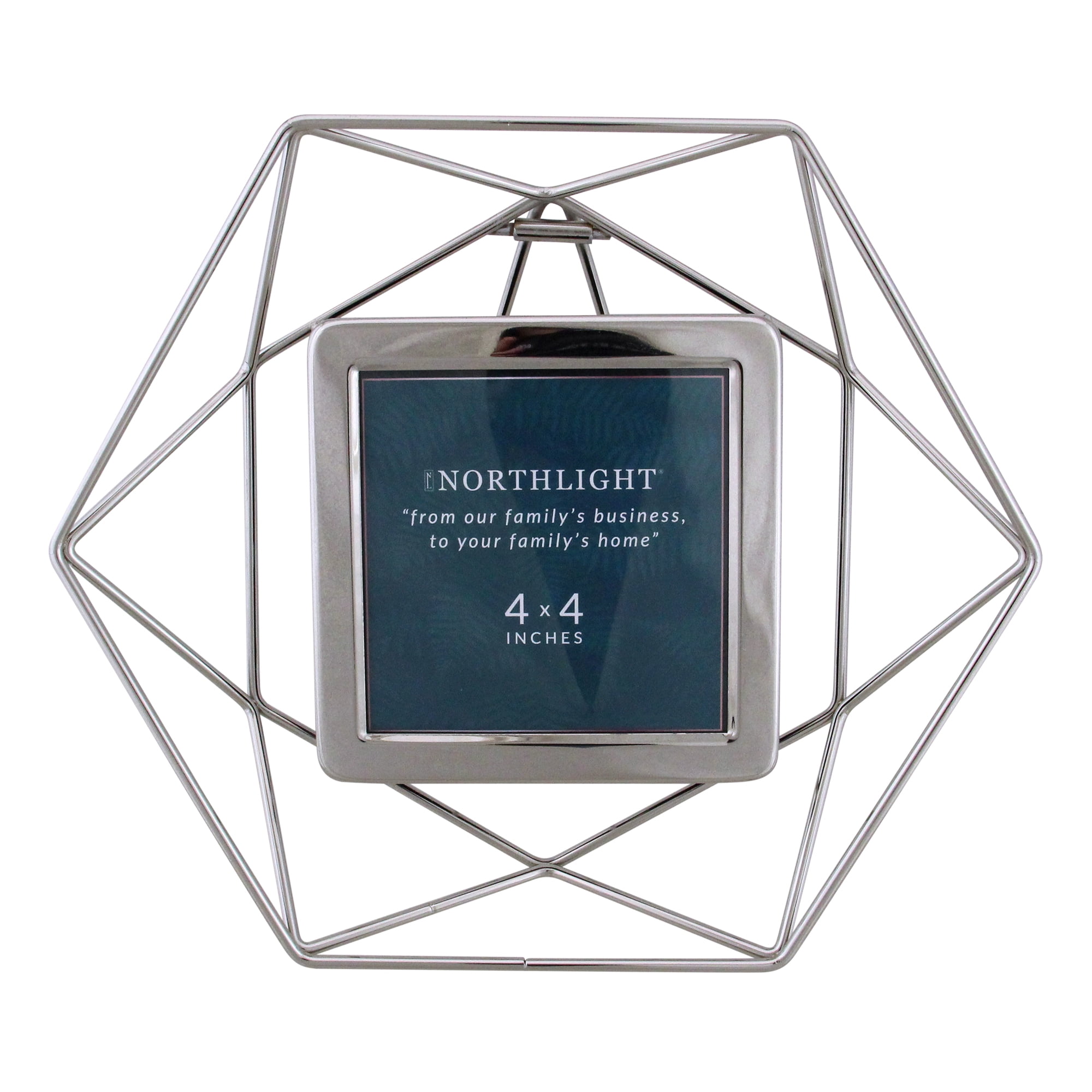 Northlight Contemporary Hexagonal Picture Frame - for a 4" x 4" Photo ...