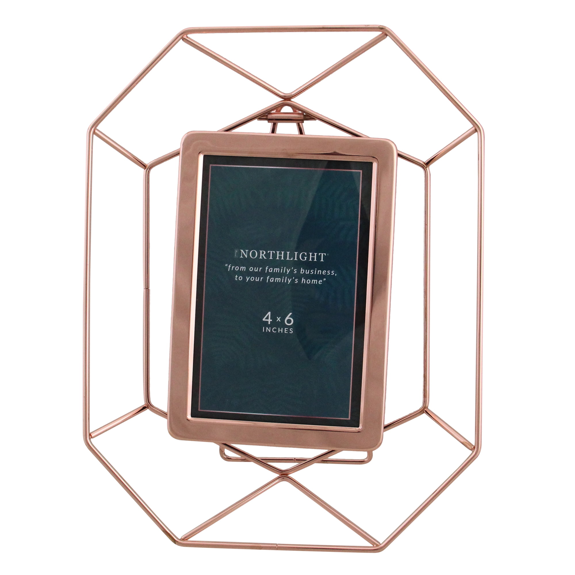 Northlight Contemporary Hexagonal Picture Frame - for a 4" x 6" Photo ...