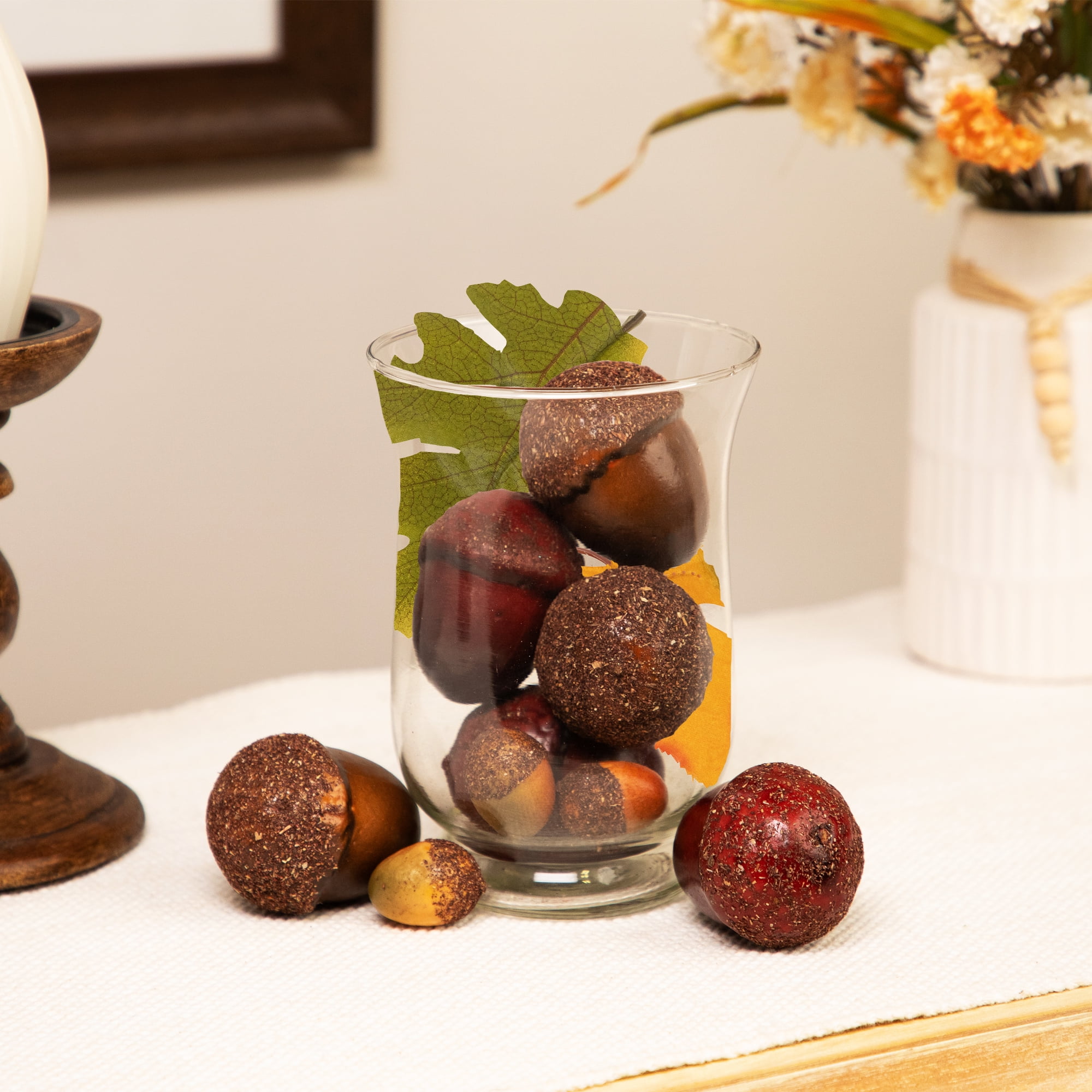 Northlight Artificial Acorns and Maple Leaves Fall Harvest Decorations ...