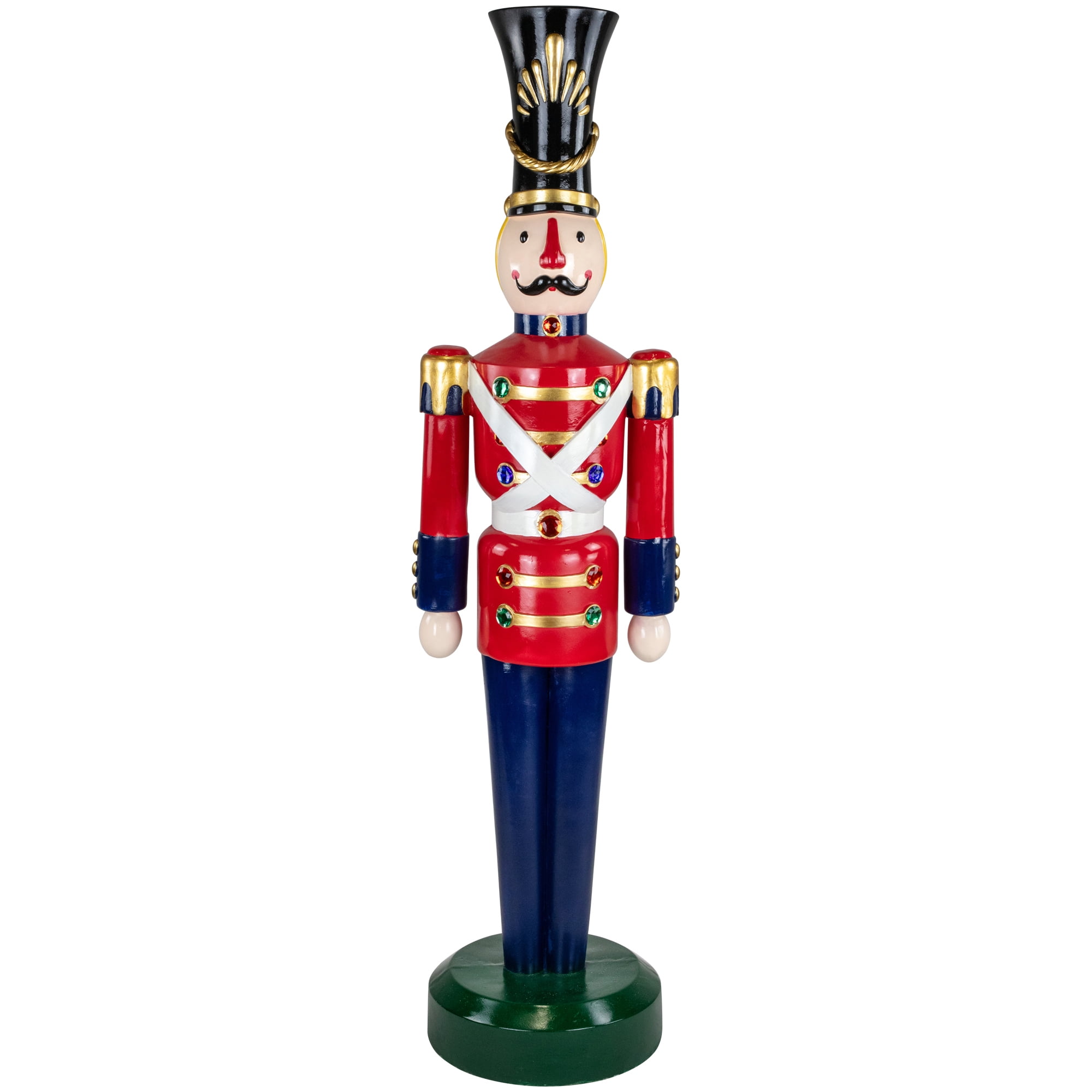 Northlight Fiberglass Commercial Christmas Toy Soldier with Jewels - 6. ...