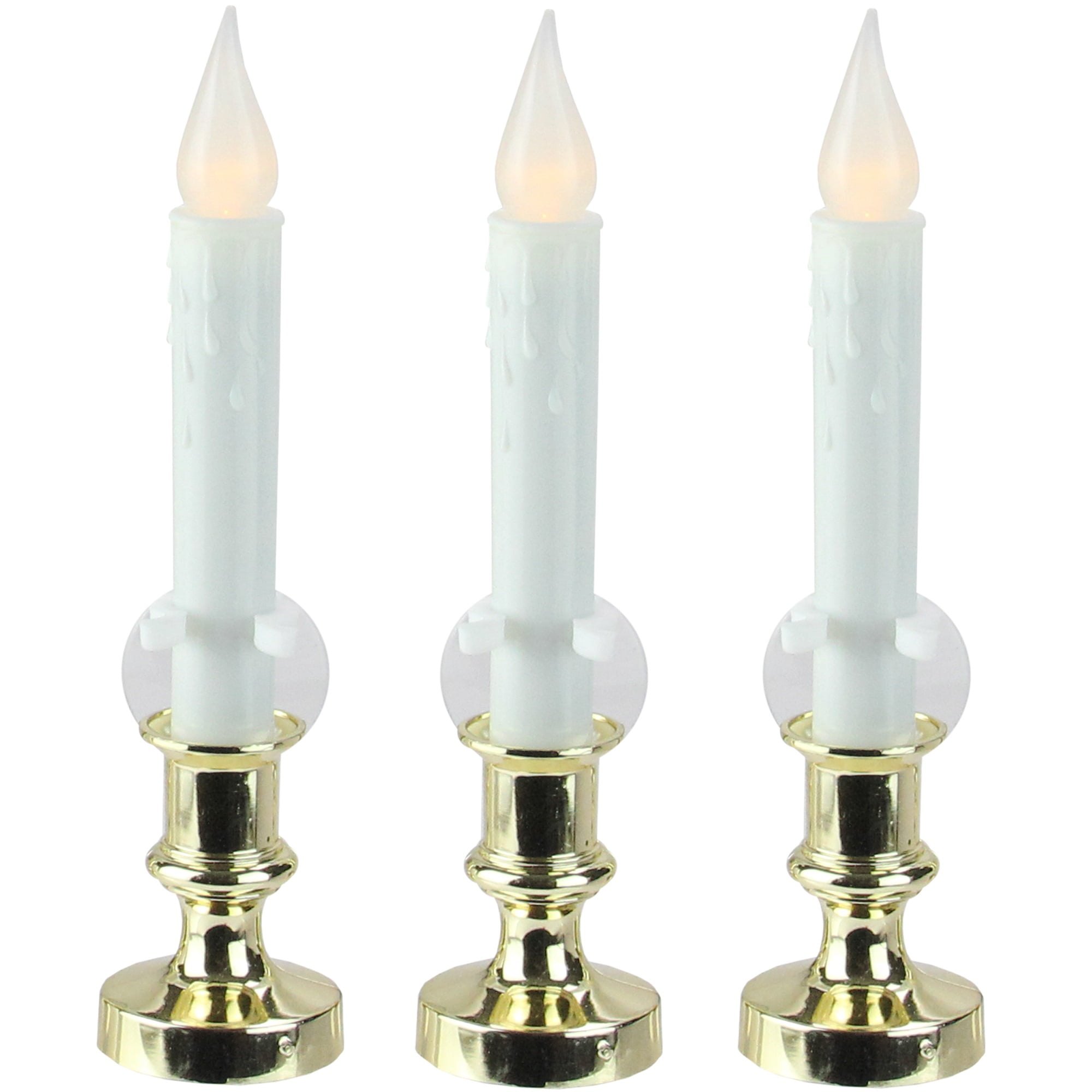 Northlight LED Christmas Window Candle - Flickering LED - Set of 3 ...