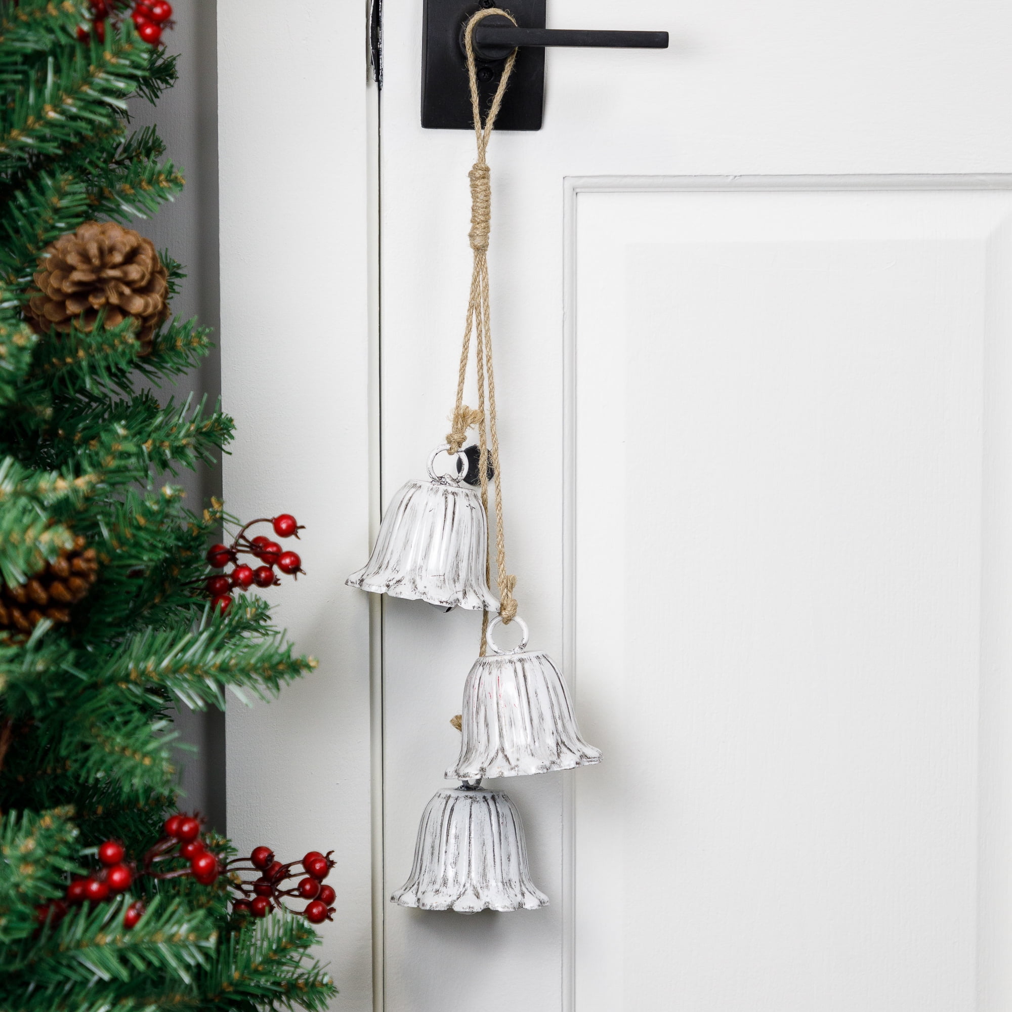Northlight Fluted Bell Trio Christmas Decorations - 20" - White - Set ...