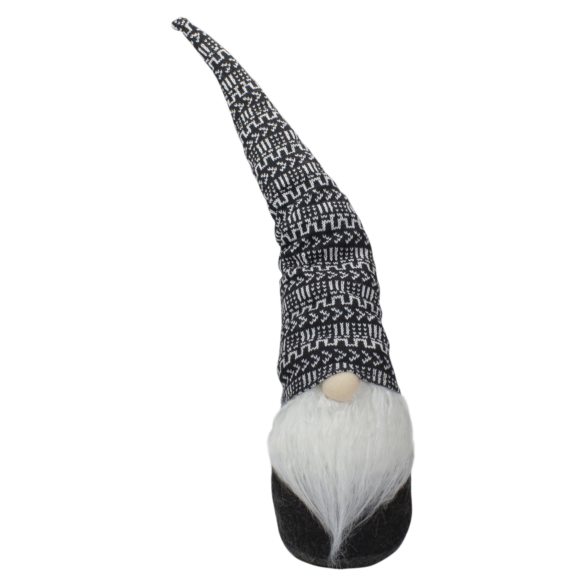 Northlight Geometric Pattern Gnome Christmas Decoration - 25" - Black ...