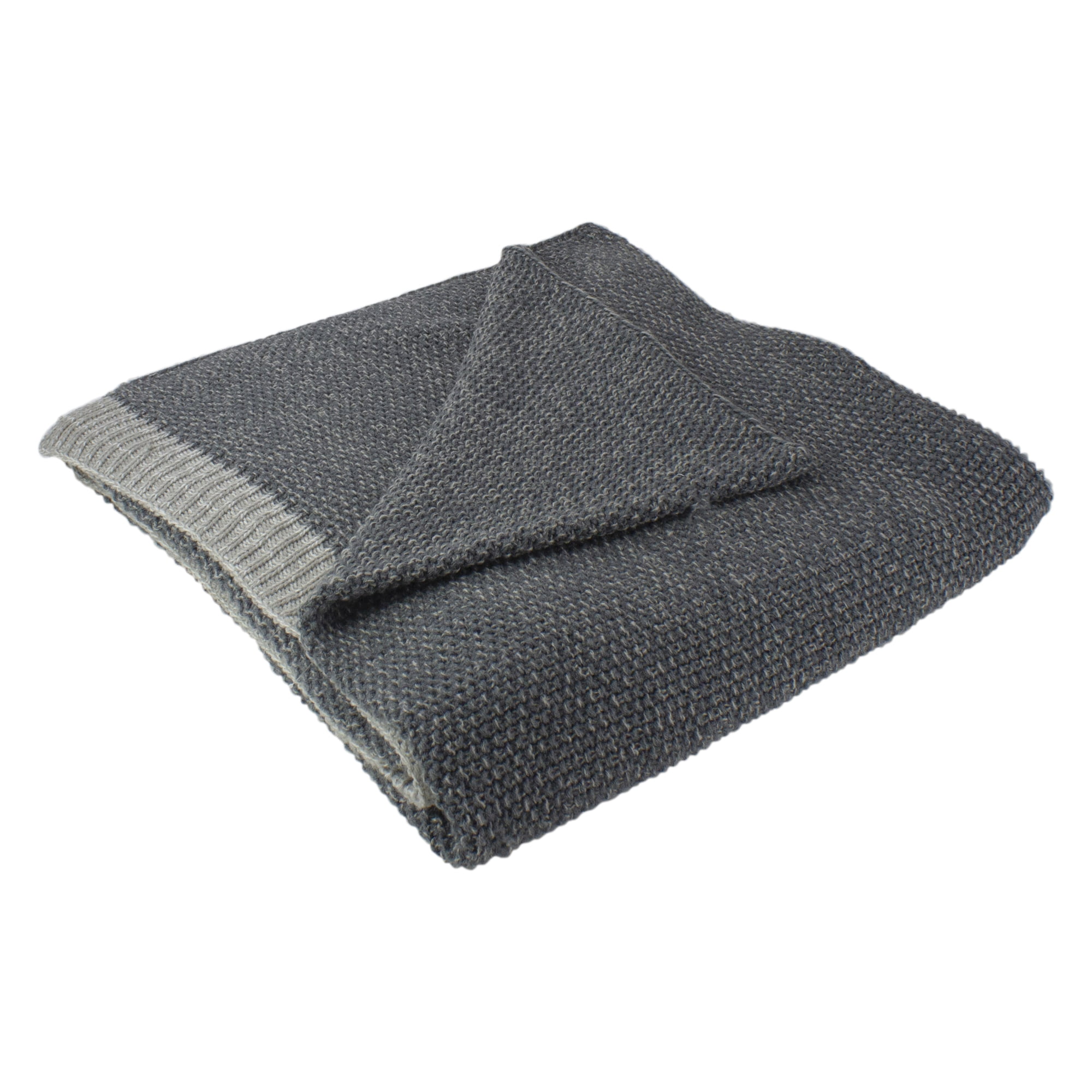 Northlight Gray Knit Rectangular Throw Blanket 50" x 60" - Walmart.com
