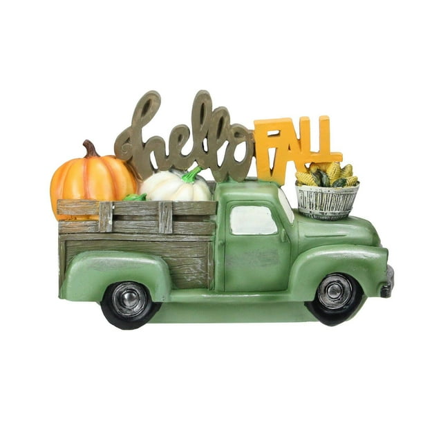 Northlight Green Truck Hello Fall Thanksgiving Table Decoration ... Northlight Green Truck Hello Fall Thanksgiving Table Decoration ...