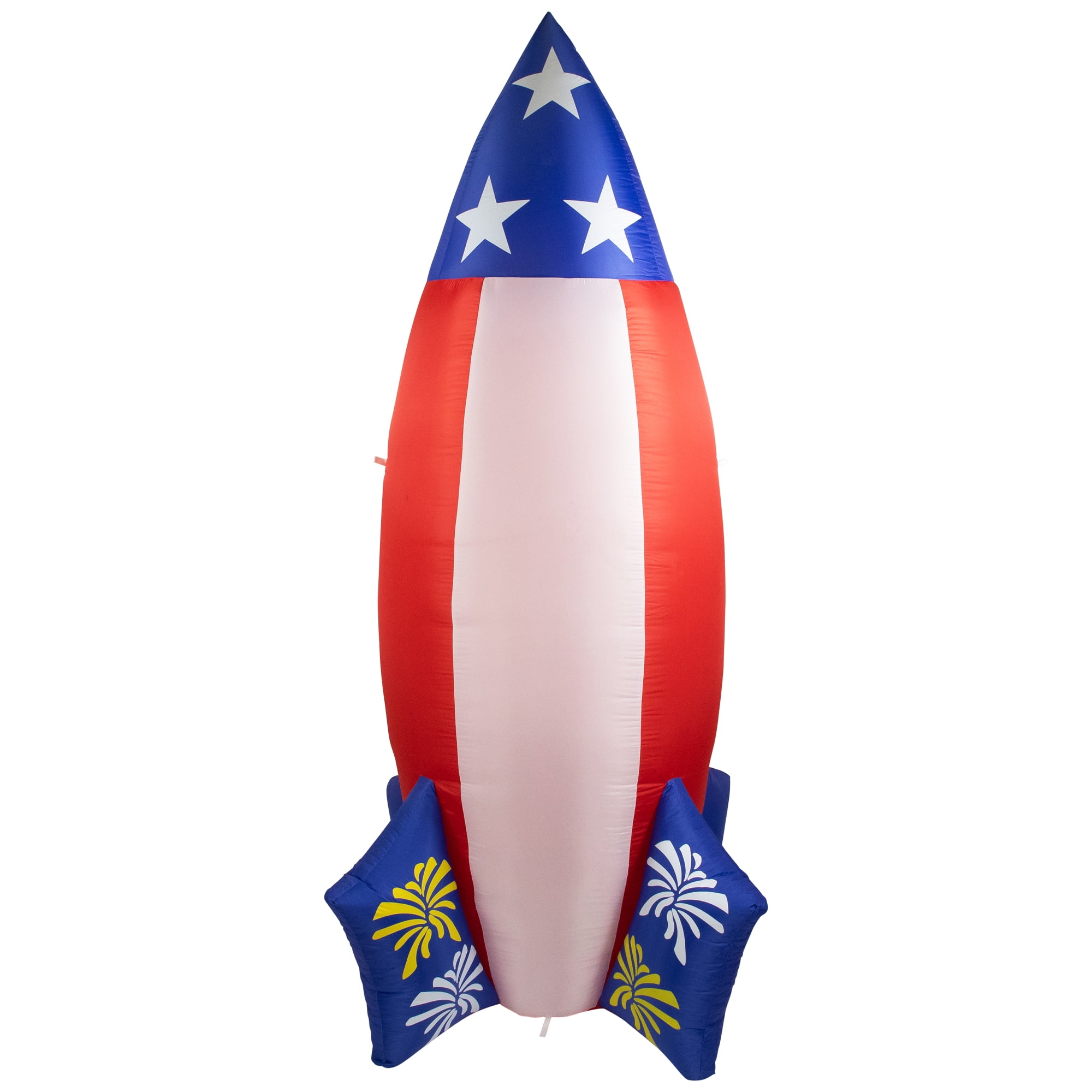 Northlight Inflatable LED Lighted 4th of July Americana Rocket Outdoor ...