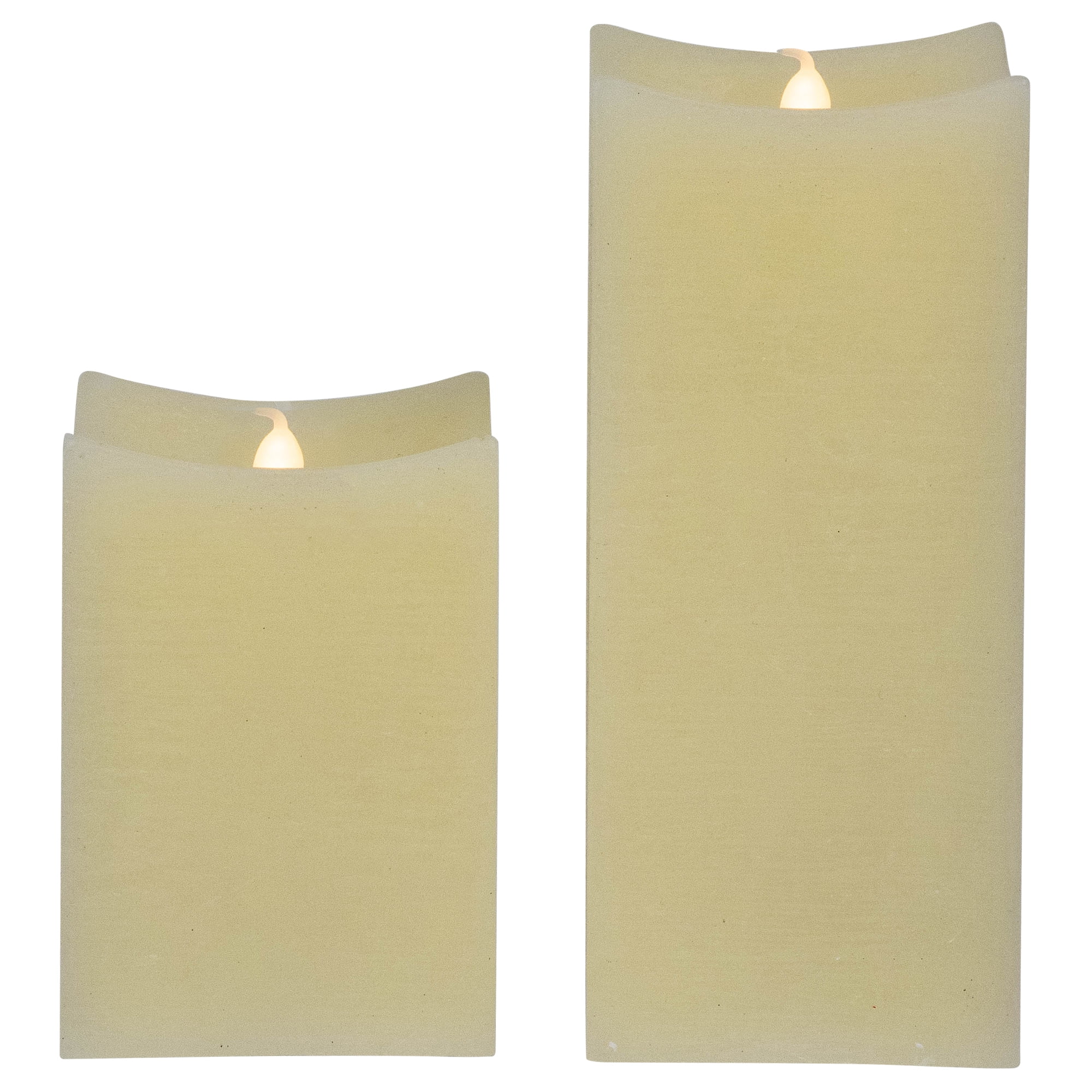 Northlight LED Flickering Flameless Wax Rectangular Candles - 8 ...