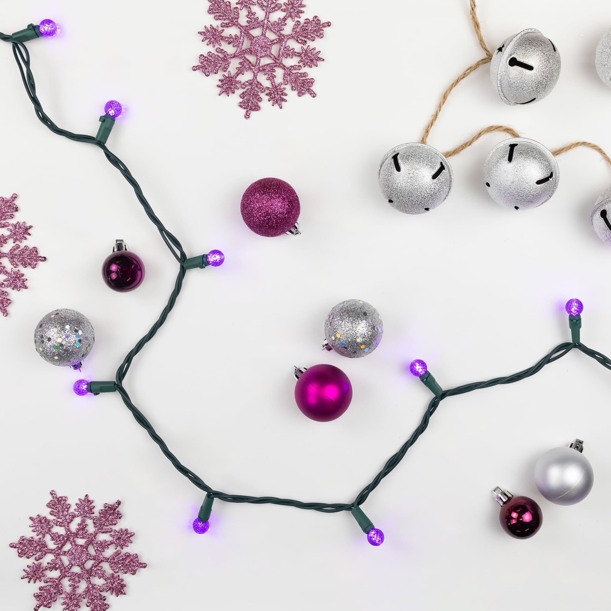 Northlight 50-Count Purple LED G12 Berry Christmas Lights, Commercial ...
