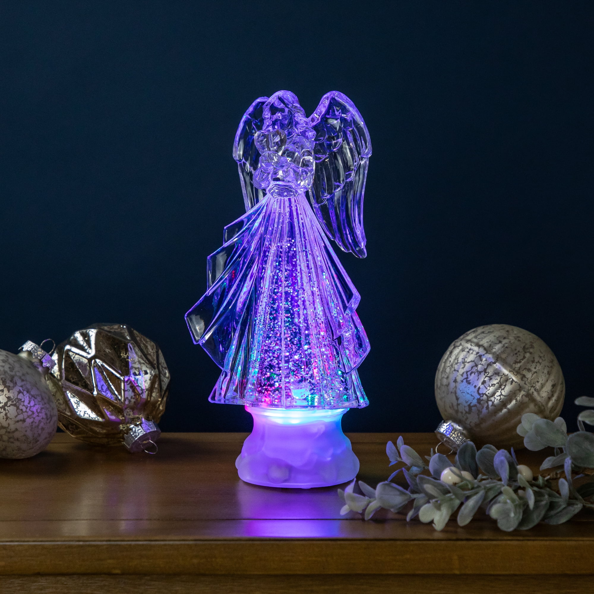 Northlight LED Lighted Acrylic Angel Christmas Snow Globe - 8.75 ...