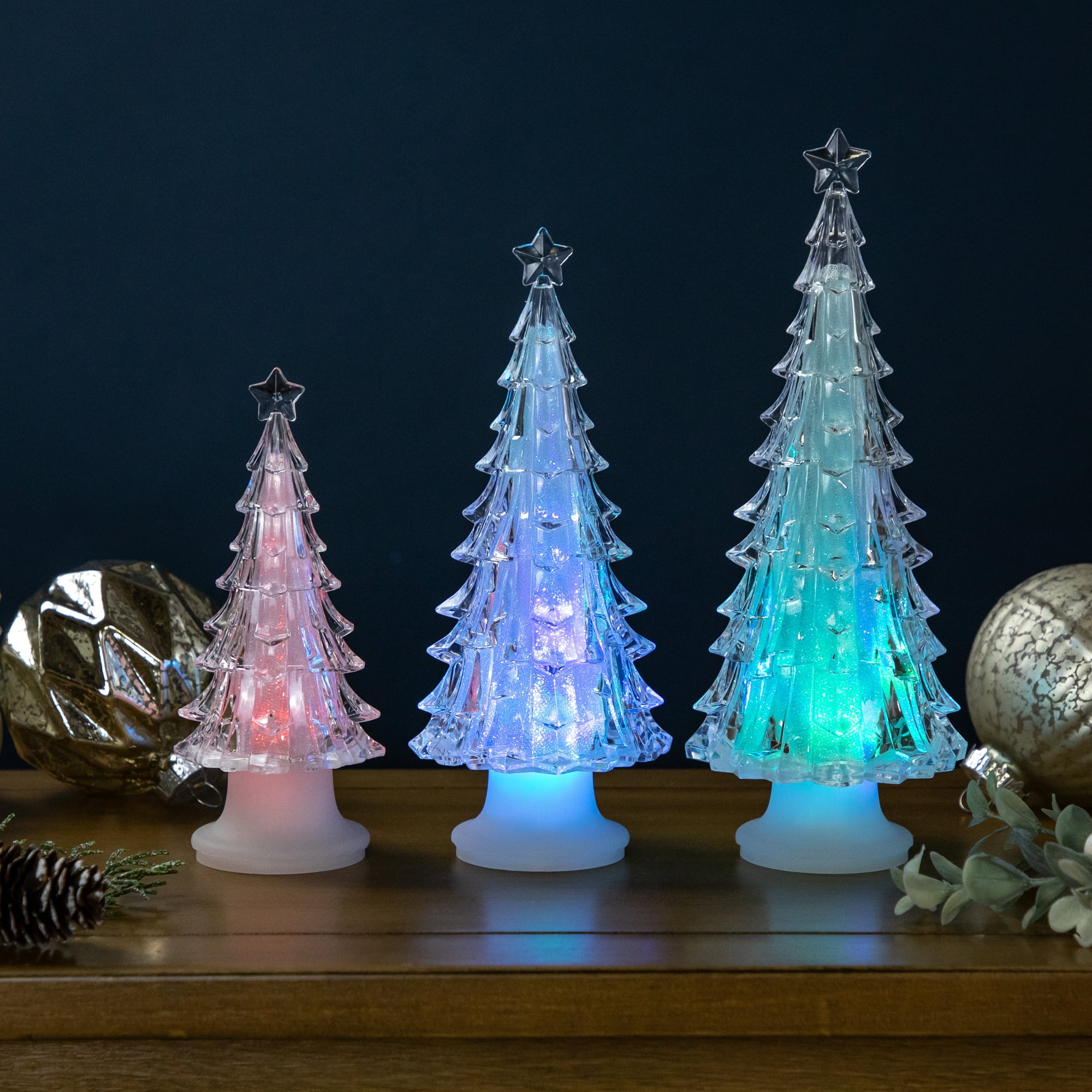 Northlight LED Lighted Color Changing Acrylic Christmas Tree ...