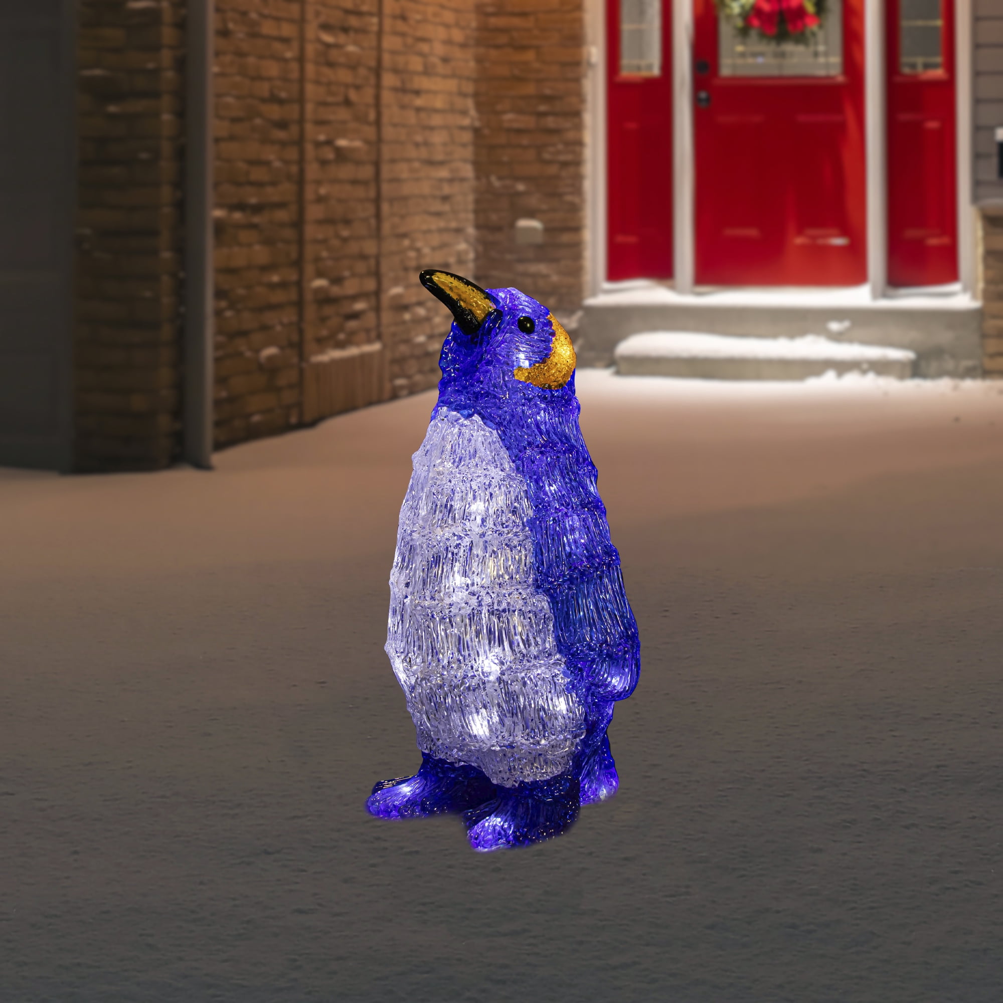Northlight 12.5" LED Lighted Acrylic Penguin, Commercial Grade Outdoor ...
