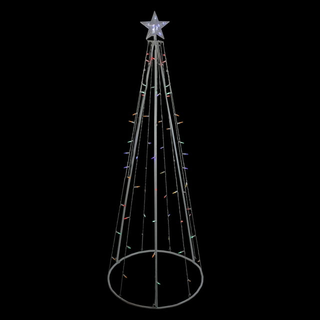 LED Lighted Outdoor Christmas Cone Tree - Multi-Color Decoration ...