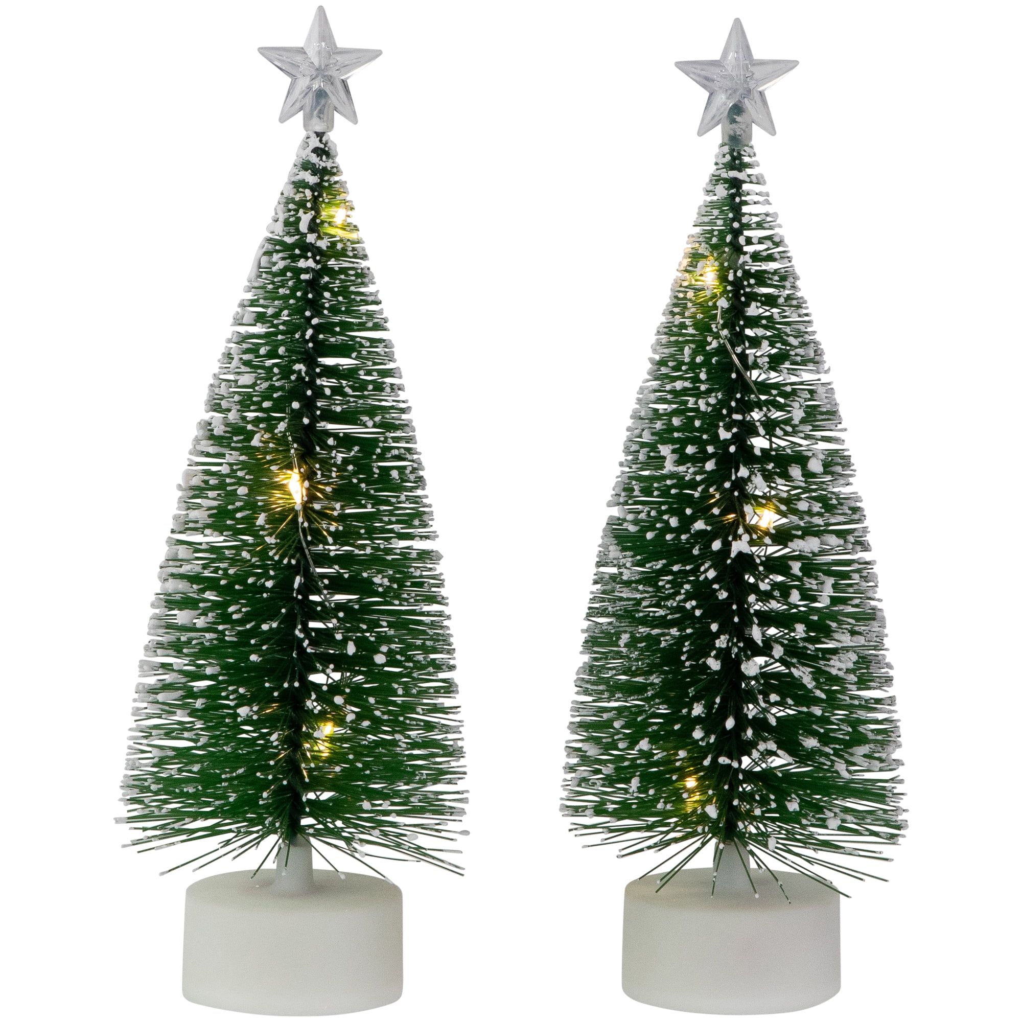 Northlight LED Lighted Mini Bottle Brush Pine Christmas Village Trees ...