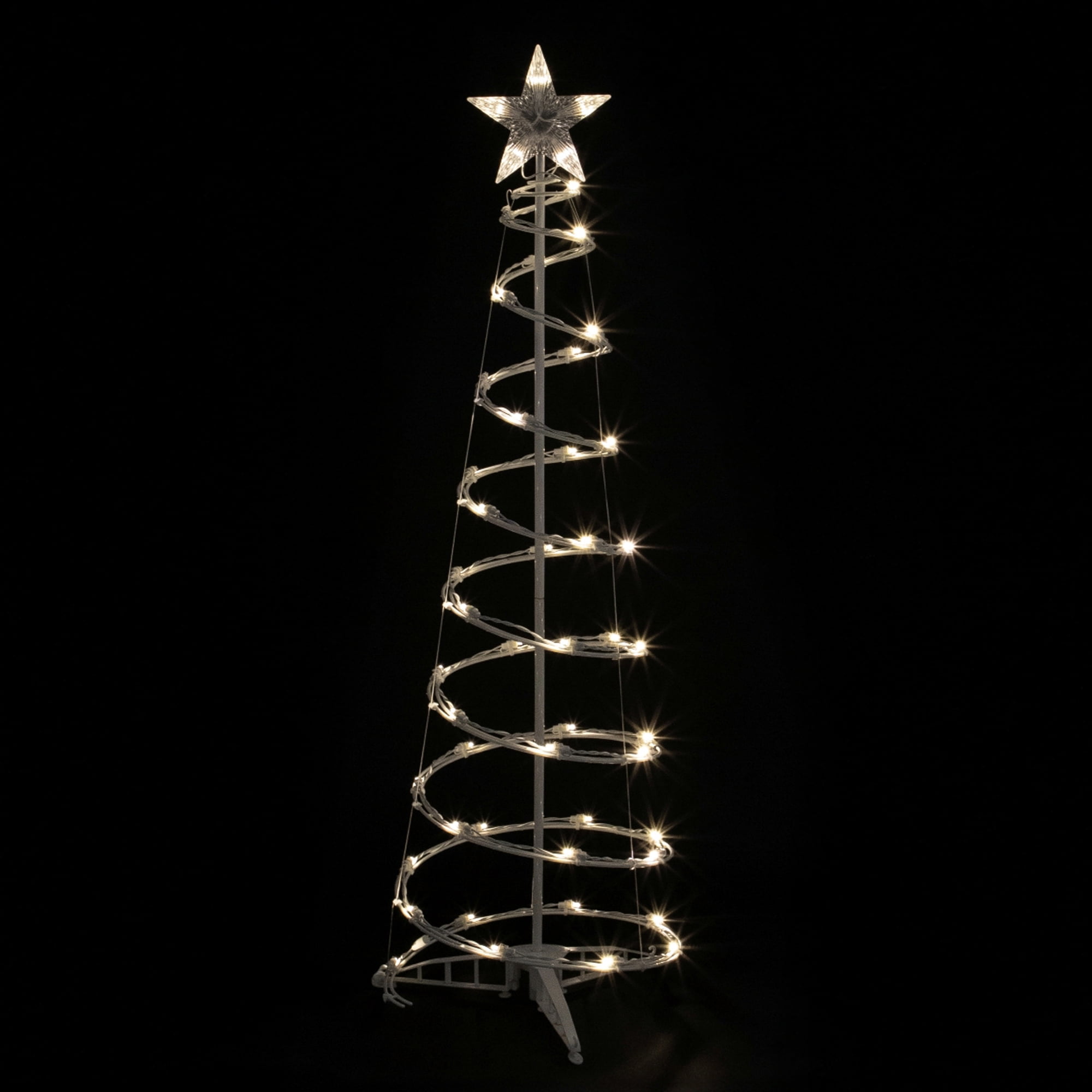 Northlight LED Spiral Outdoor Christmas Tree, Warm White Lights, 4 Ft ...