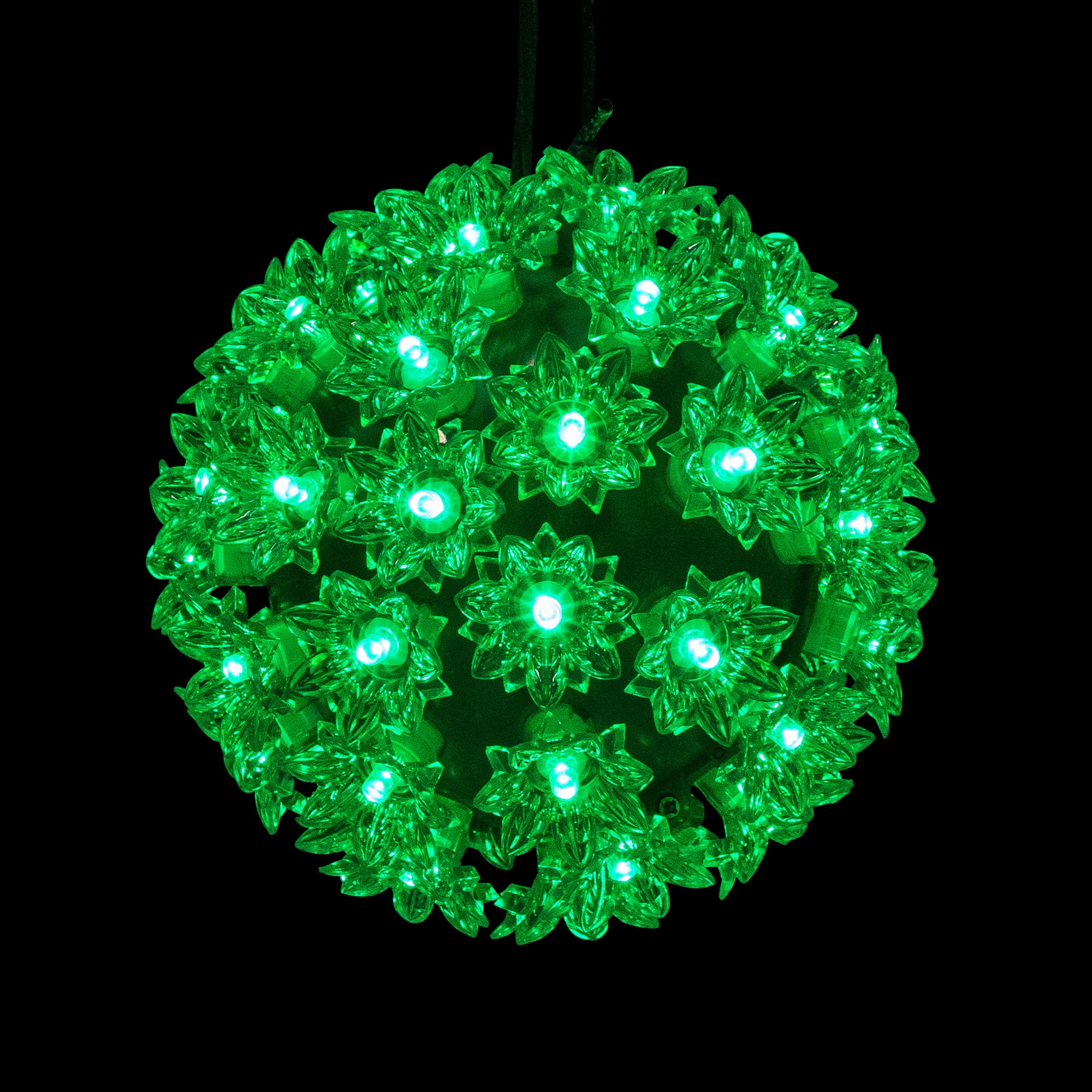 Northlight Outdoor Starlight Sphere Christmas Decoration 6in Green LED ...
