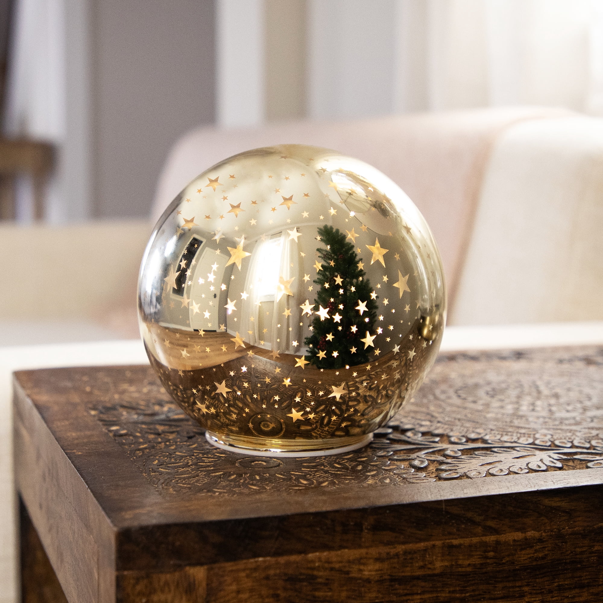 Northlight LED Lighted Stars Glass Globe Christmas Decoration - 6 ...