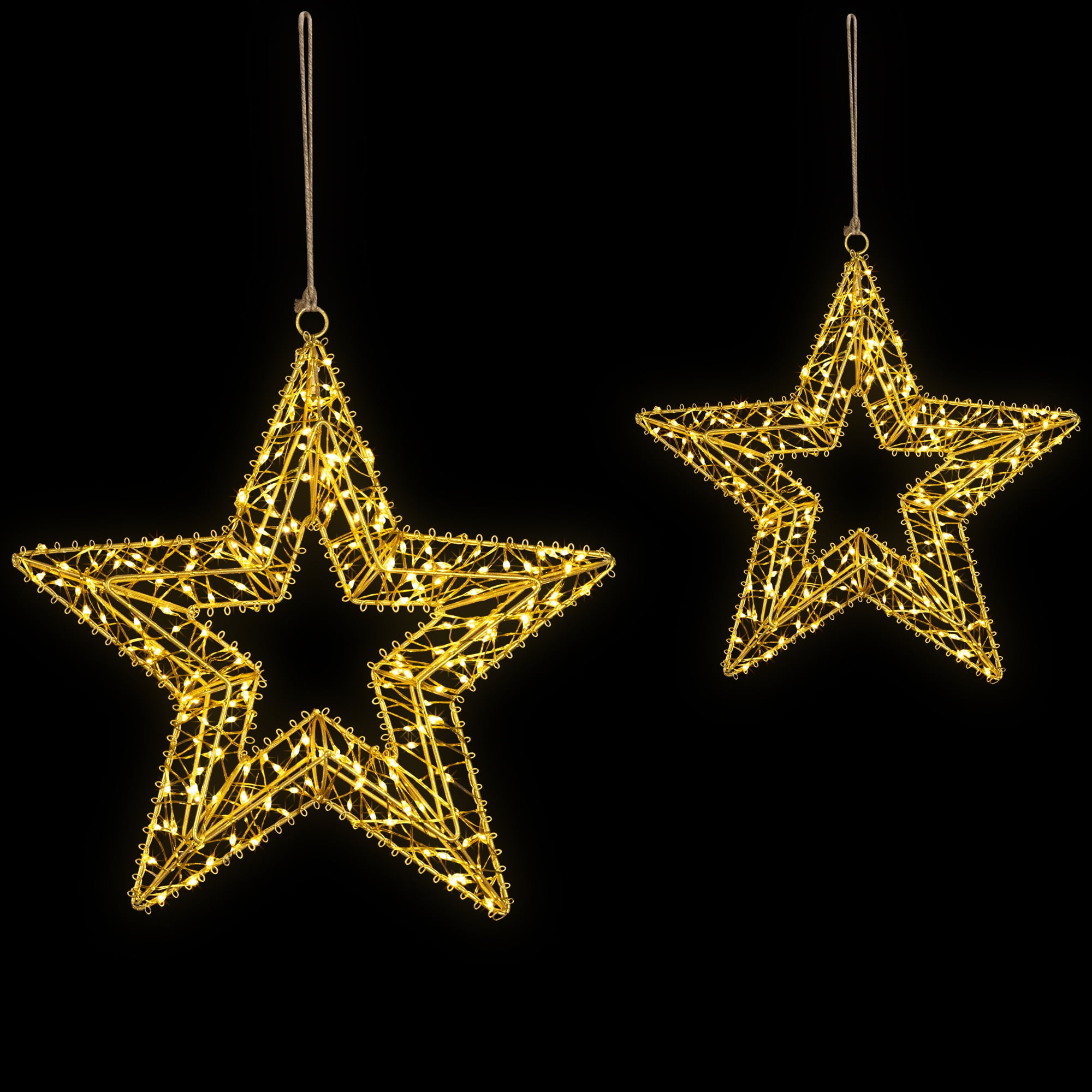 Northlight LED Lighted Stars Outdoor Christmas Decorations - 18" - Gold ...