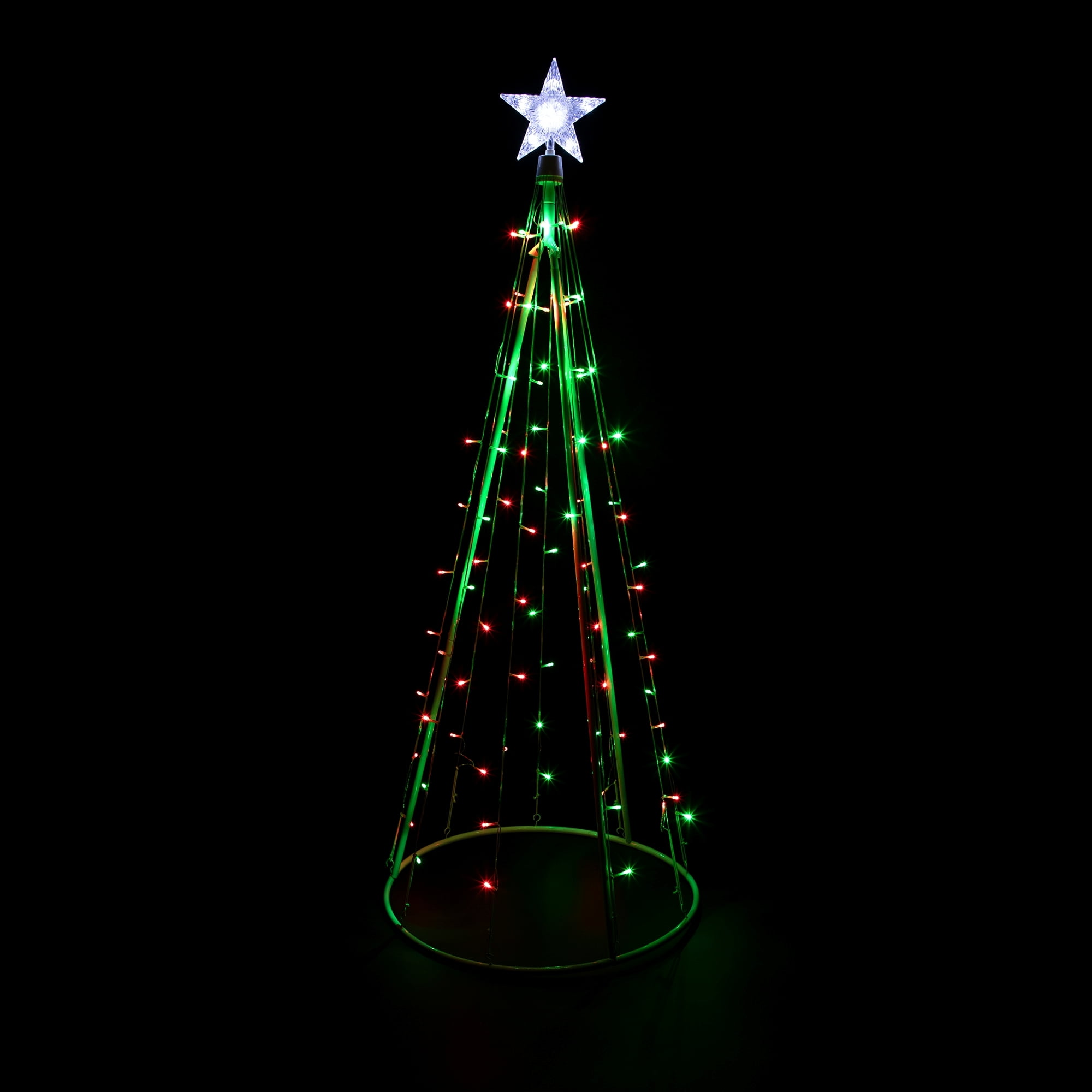 Northlight LED Lighted Twinkle Outdoor Christmas Cone Tree - 5' - Red ...
