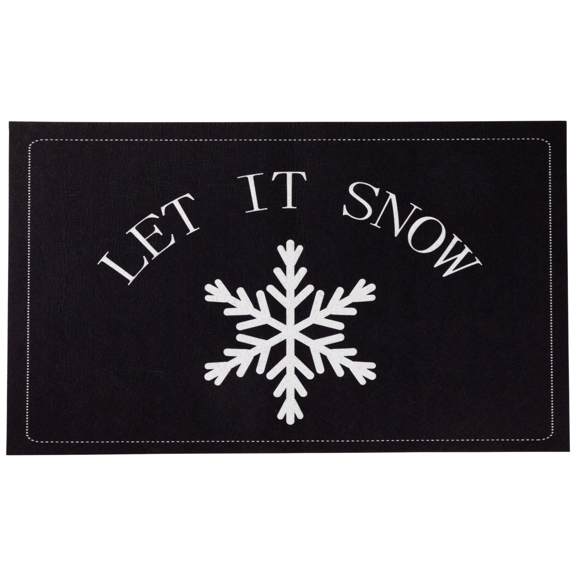 Northlight Let It Snow Christmas Doormat 29x17 Durable Rubber Indoor ...