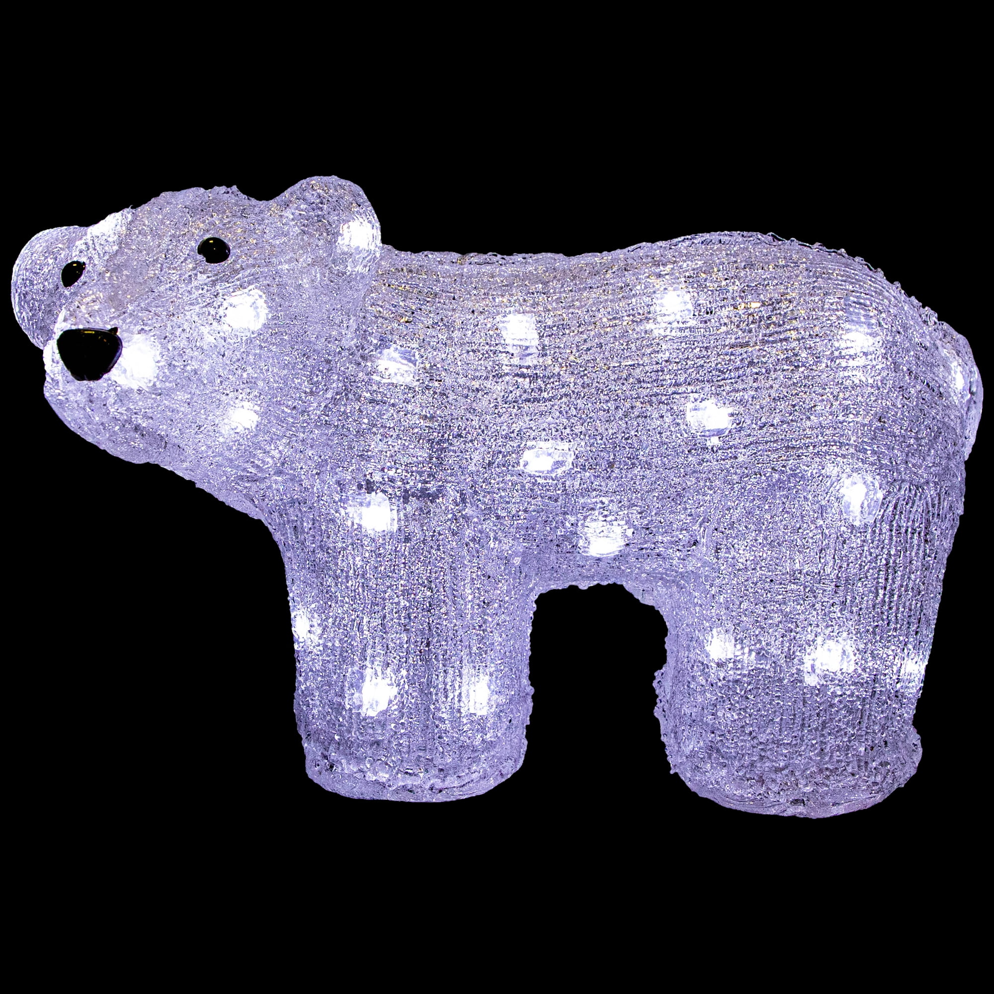Northlight Commercial Grade Lighted Acrylic Polar Bear - 13.5" Outdoor ...