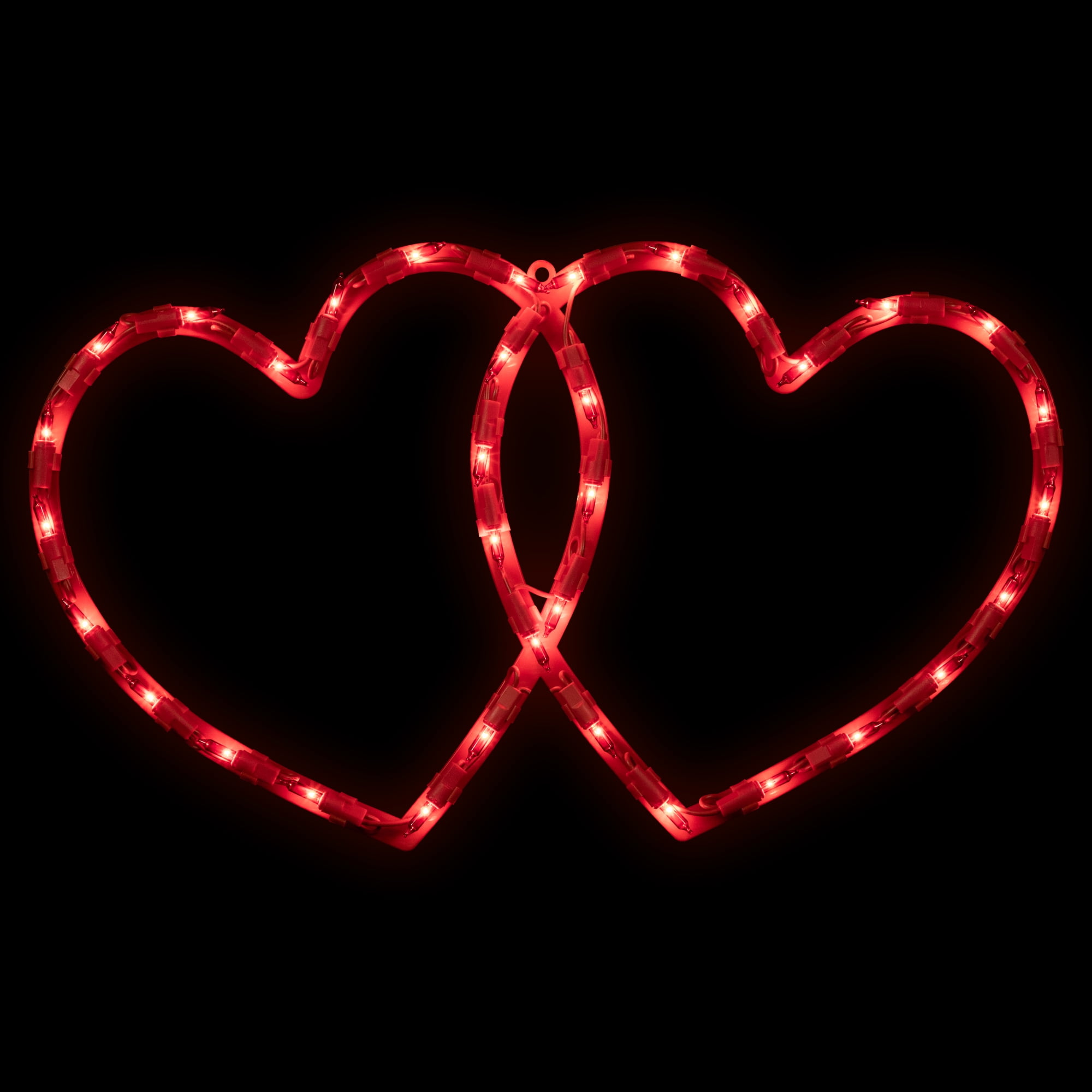 "Northlight Red Mini Lighted Double Heart Indoor Decorations for ...