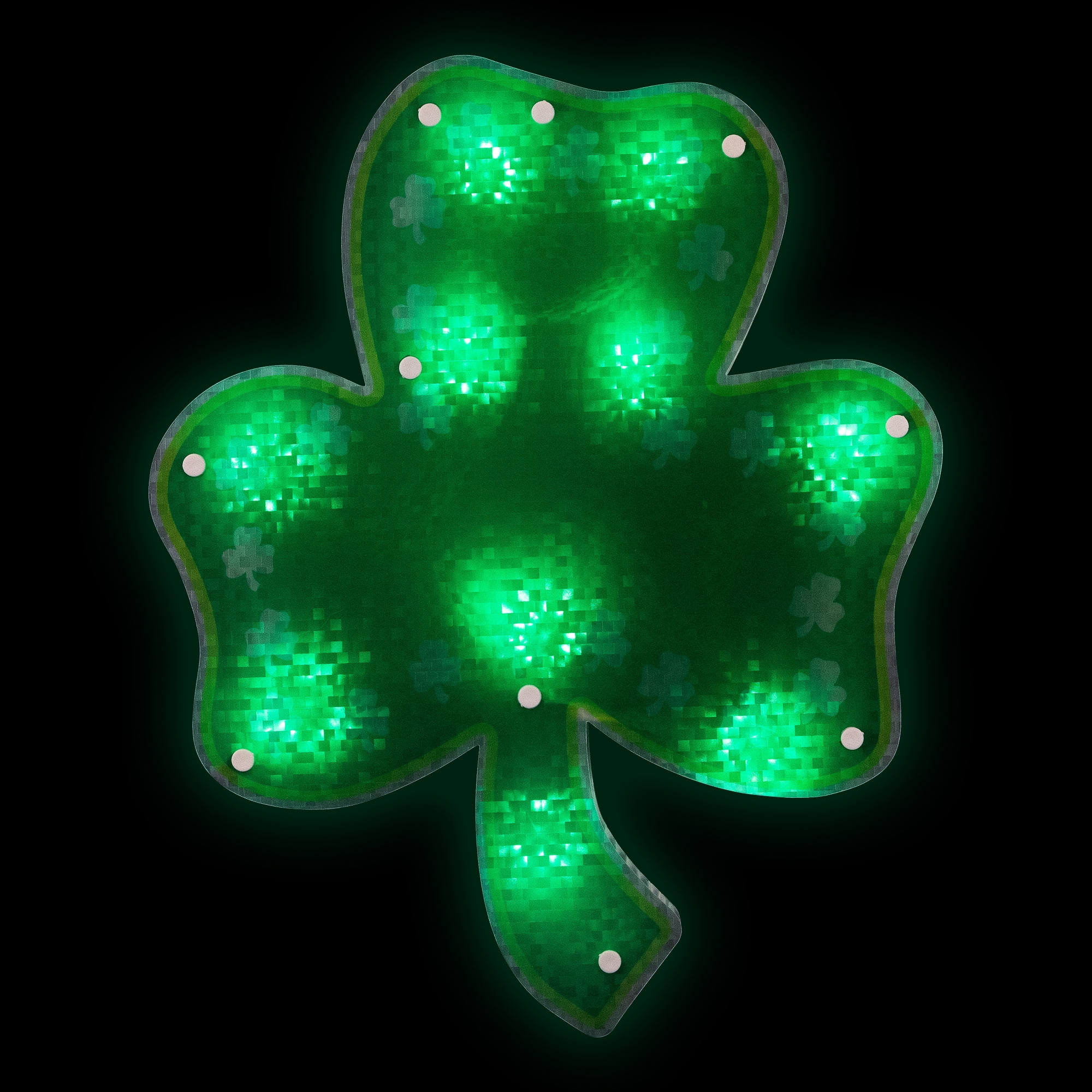 Northlight Lighted Green Shamrock St. Patrick's Day Window Silhouette ...
