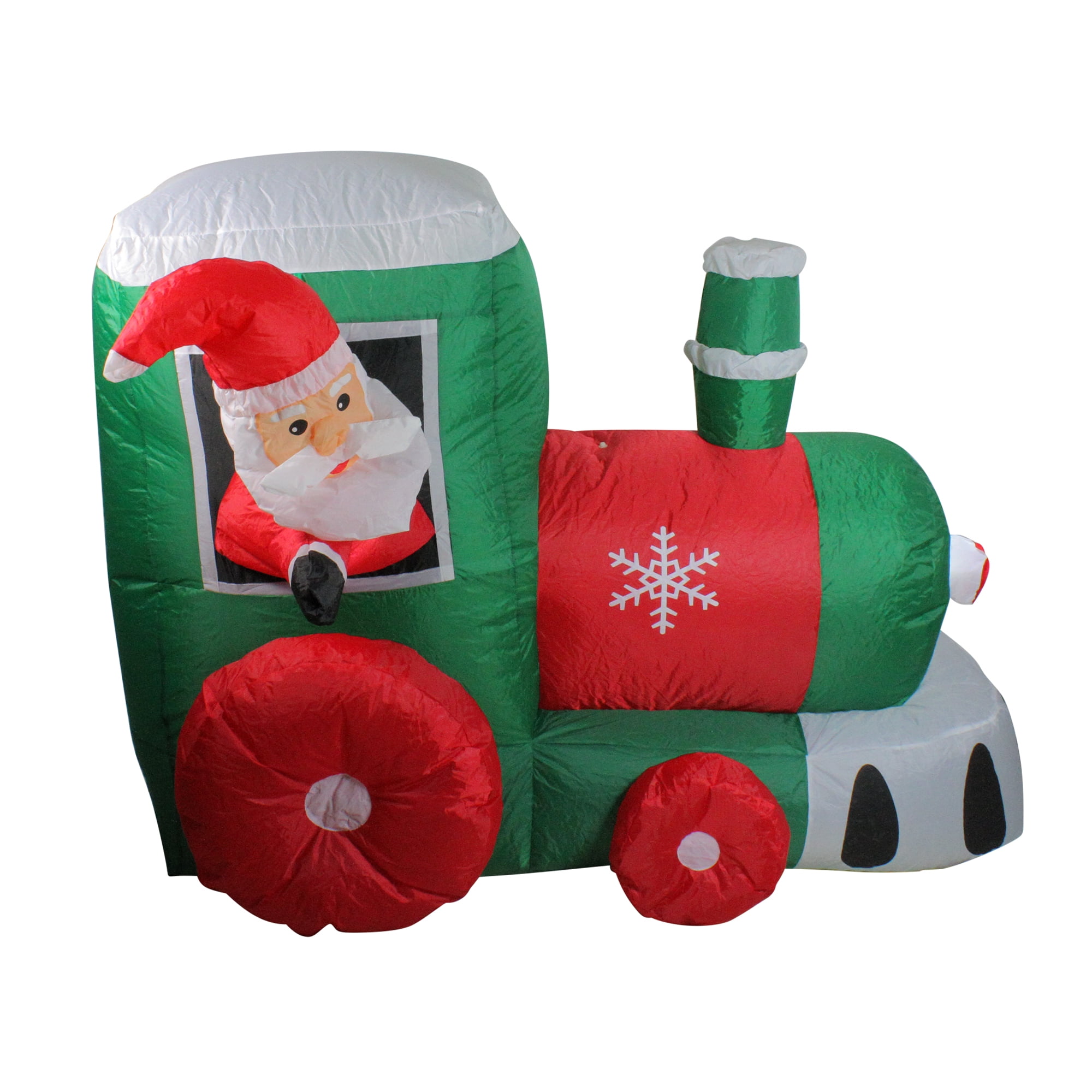 Northlight Lighted Inflatable Santa on Locomotive Train Outdoor ...