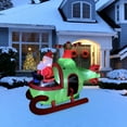 Northlight Lighted Inflatable Santa with Helicopter Outdoor Christmas ...