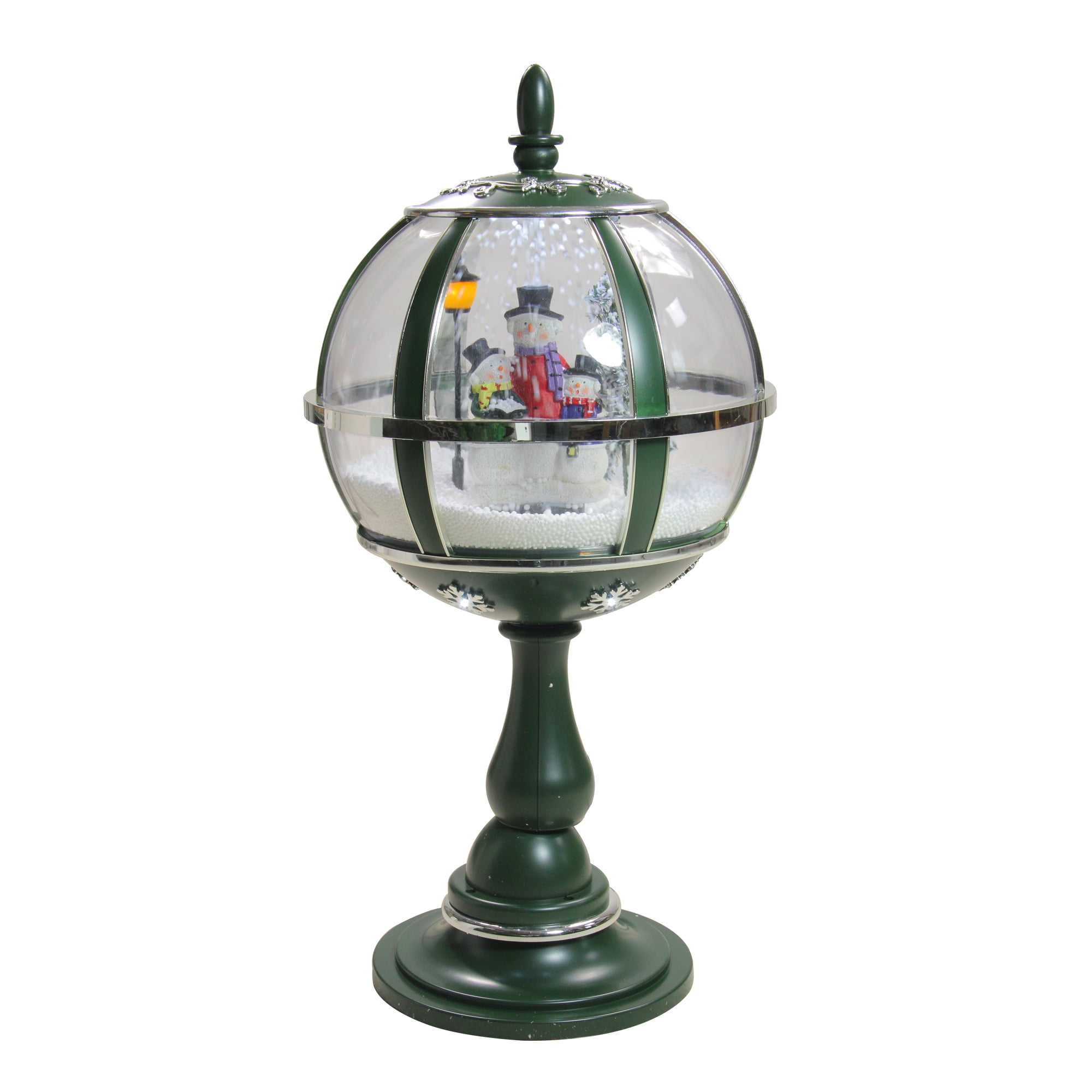 Northlight Lighted Musical Snowing Snowman Christmas Street Lamp - 23.5 ...