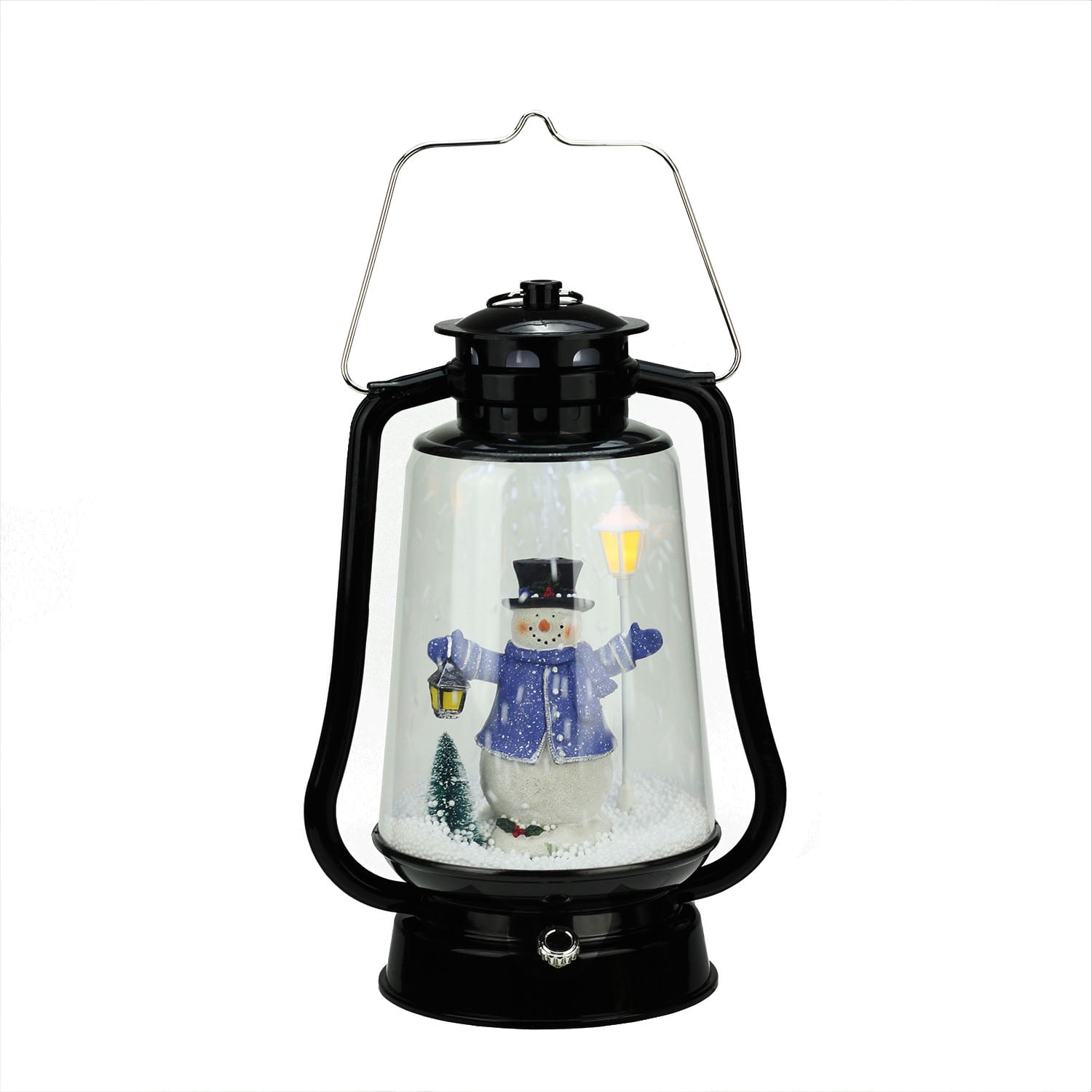 Northlight Lighted Musical Snowman Snowing Christmas Lantern - 13.5 ...
