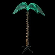 Roman Outdoor Lighted Palm Tree with Holographic Rope Light - 84 ...
