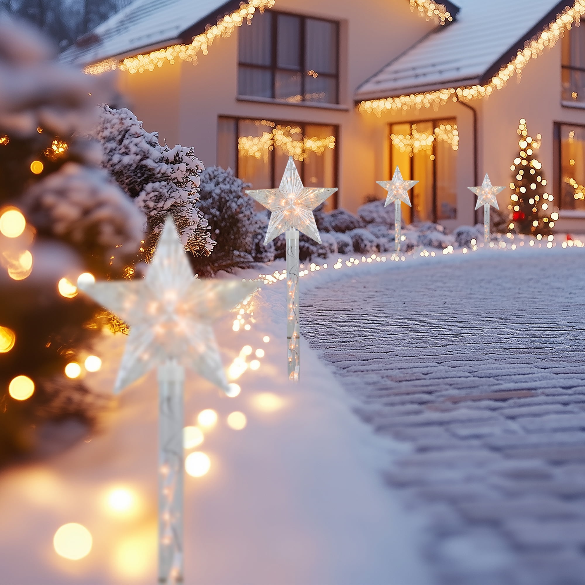 Northlight Lighted Star Christmas Pathway Marker with Lawn Stakes - 5 ...