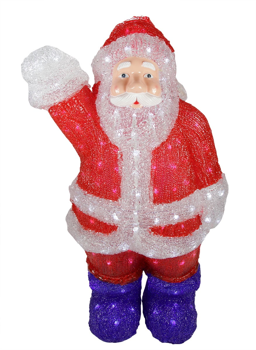 Northlight Lighted Waving Santa Claus Commercial Grade Acrylic ...