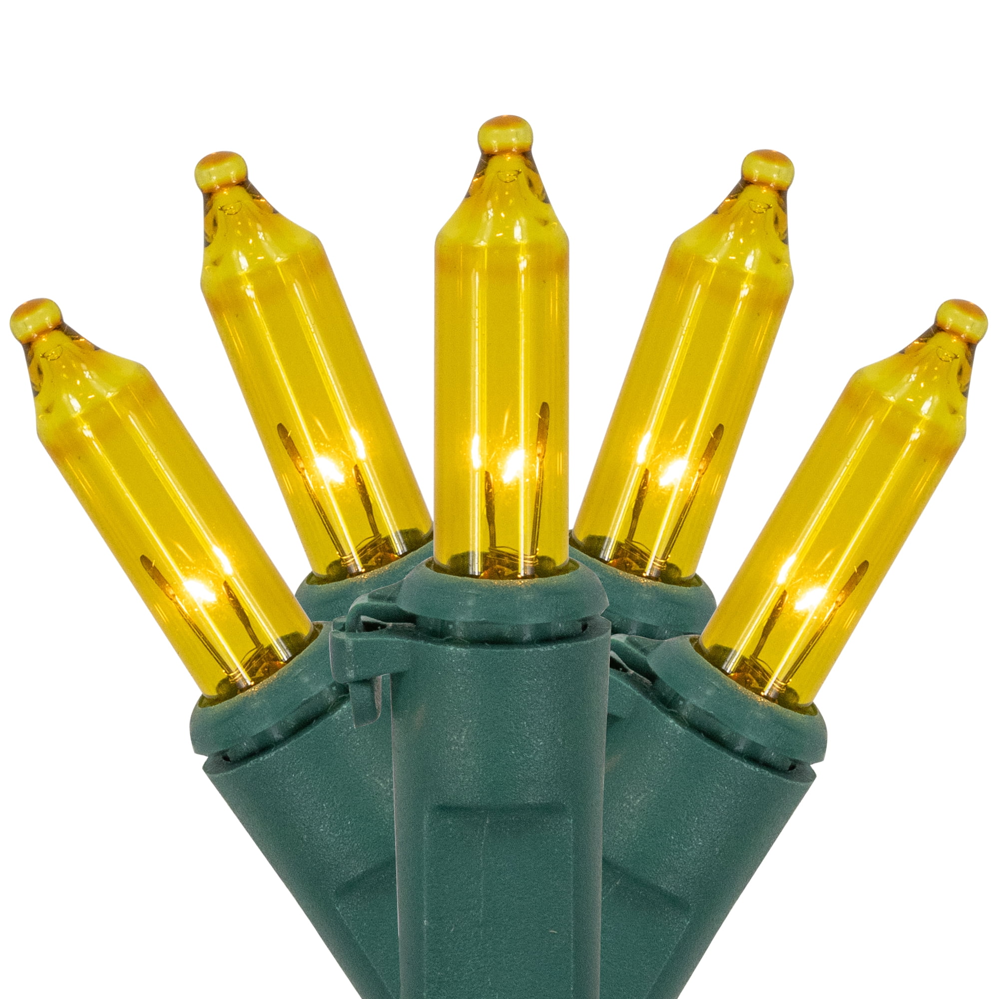 Northlight Mini Christmas Lights - Yellow - 20.25' Green Wire - 100ct ...