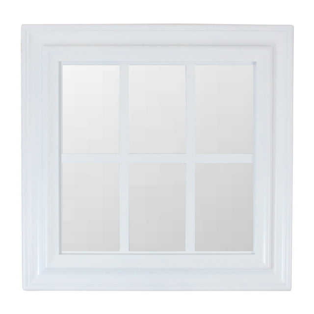 Northlight White Window Pane Mullions Square Wall Mirror - 16.5 ...